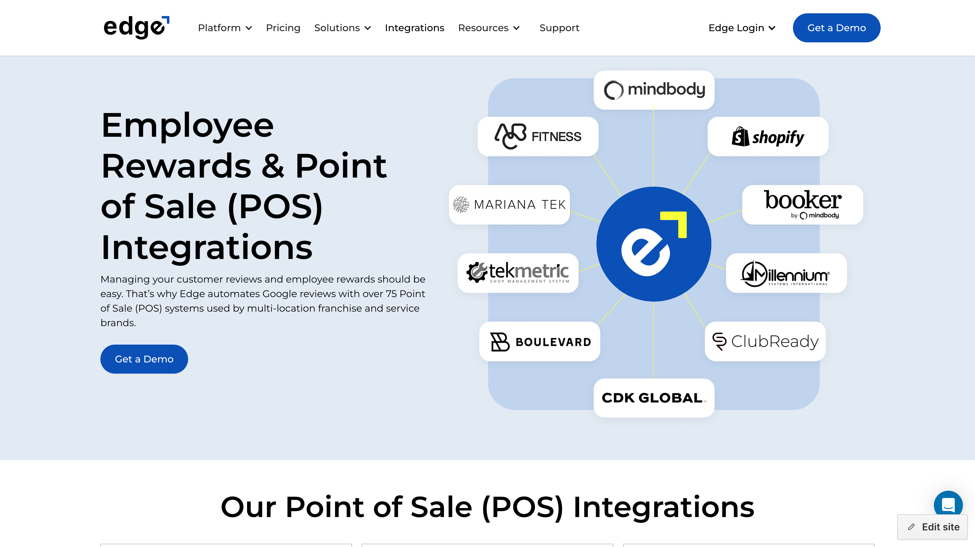 Edge POS Integrations - Customer Reviews with Point of Sale Integrations