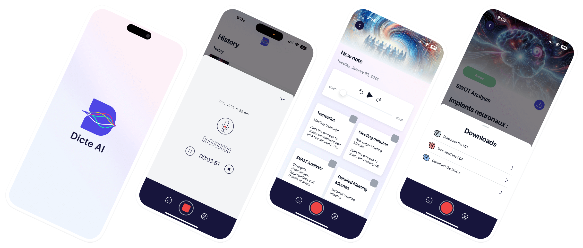 Dicte.ai - Quand les réunions rencontrent l'intelligence