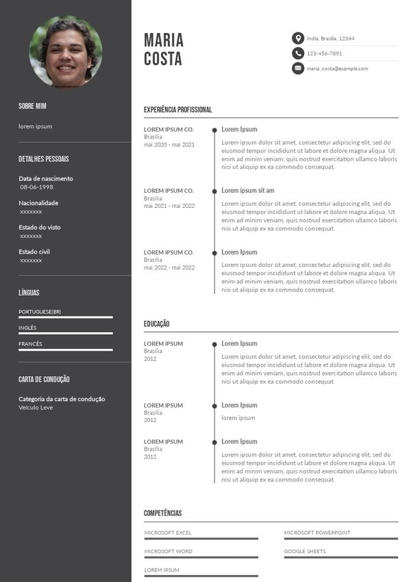 Exemplos de Currículos para Motorista de Entrega: Destaque sua ...