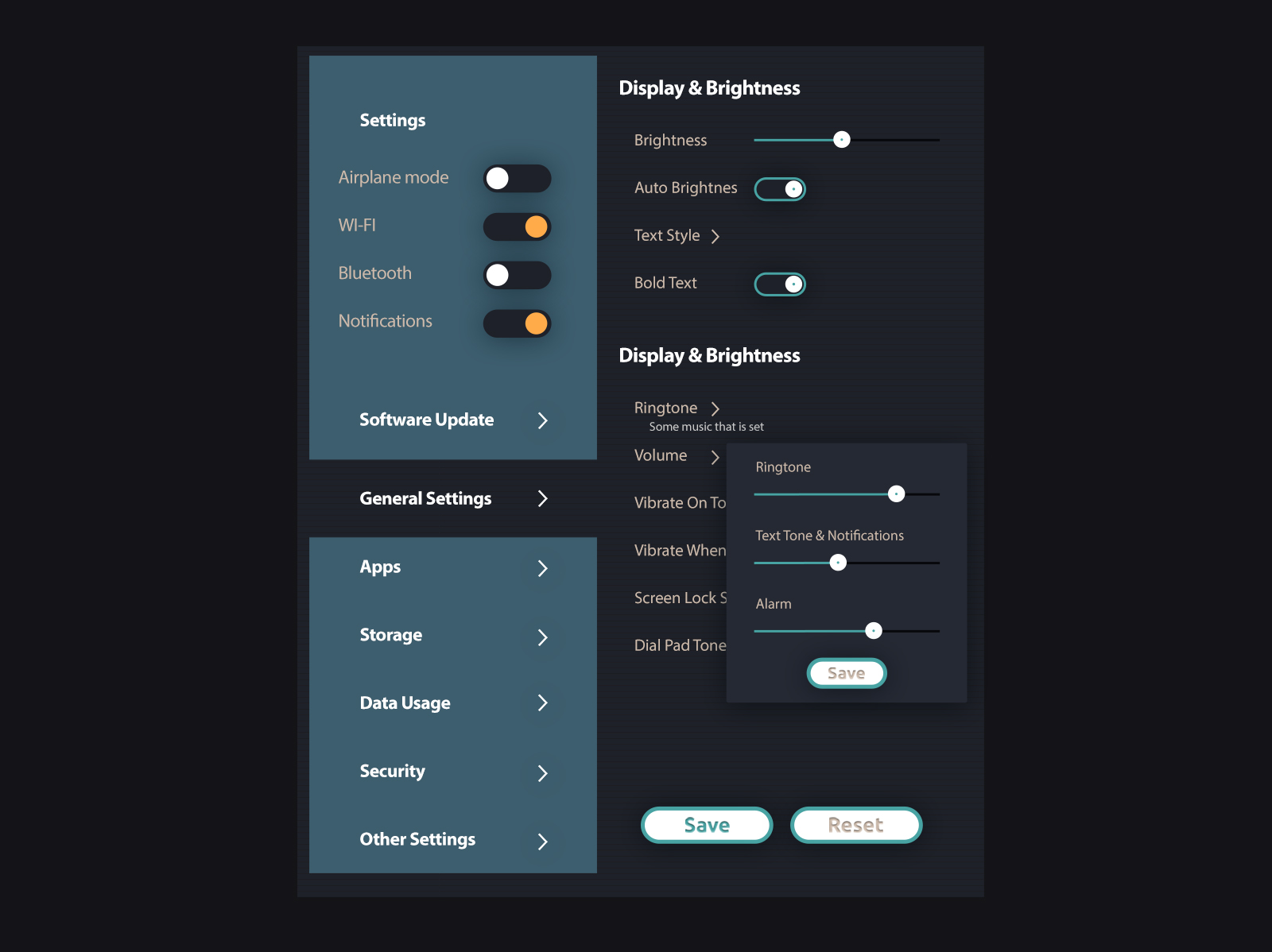 UI Design Daily | Settings