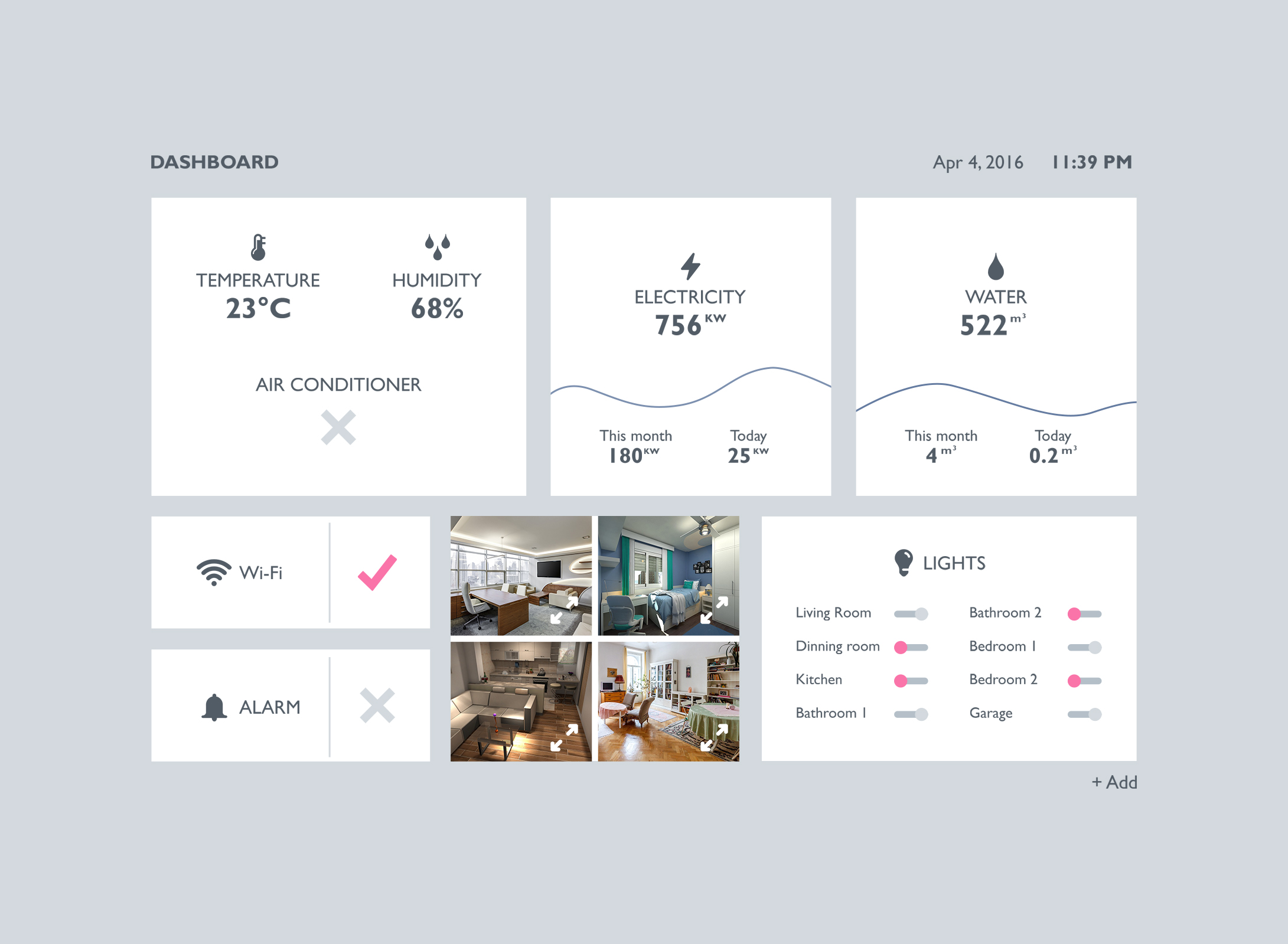 UI Design Daily | Home Monitoring Dashboard