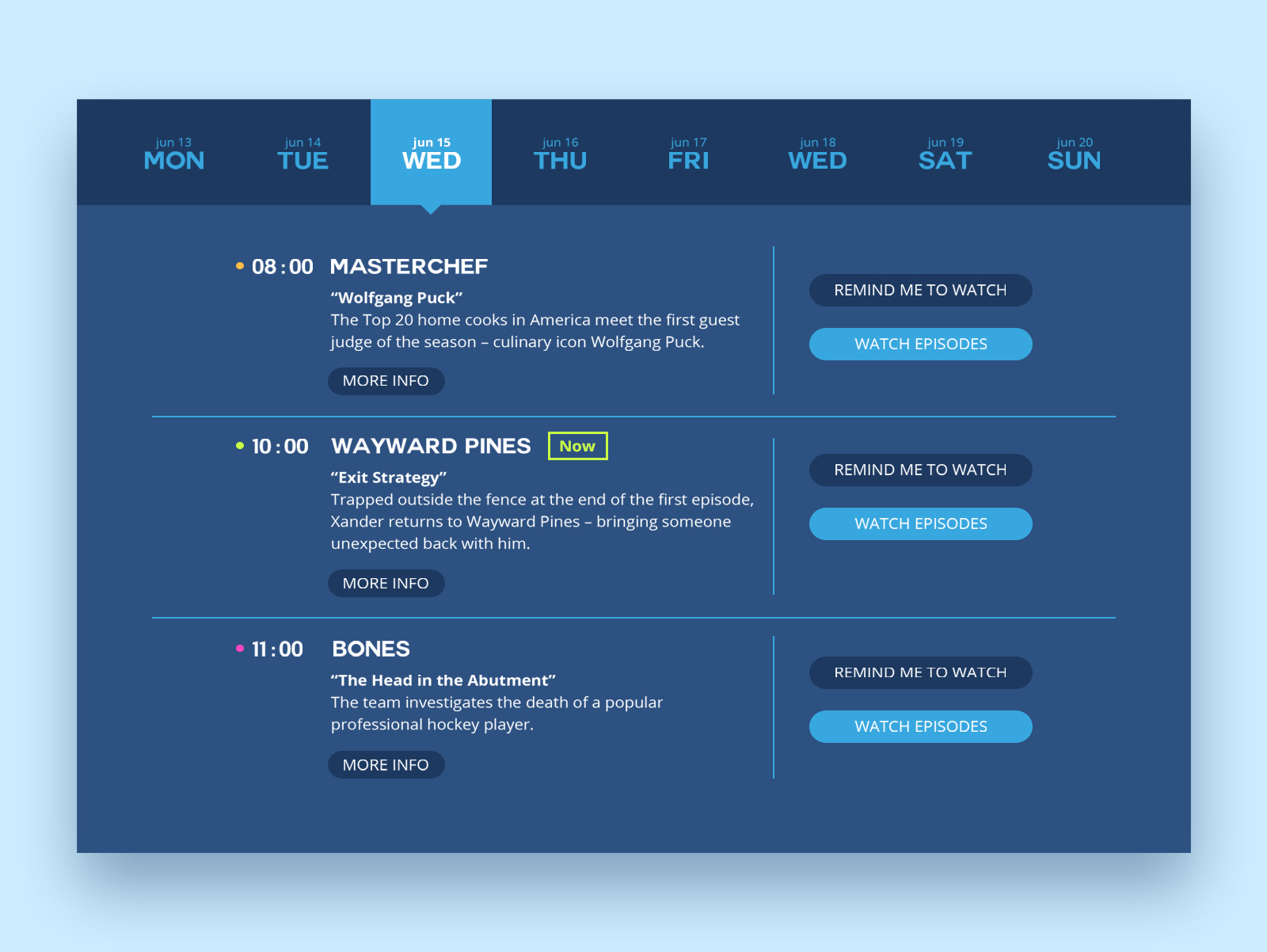 UI Design Daily | Schedule