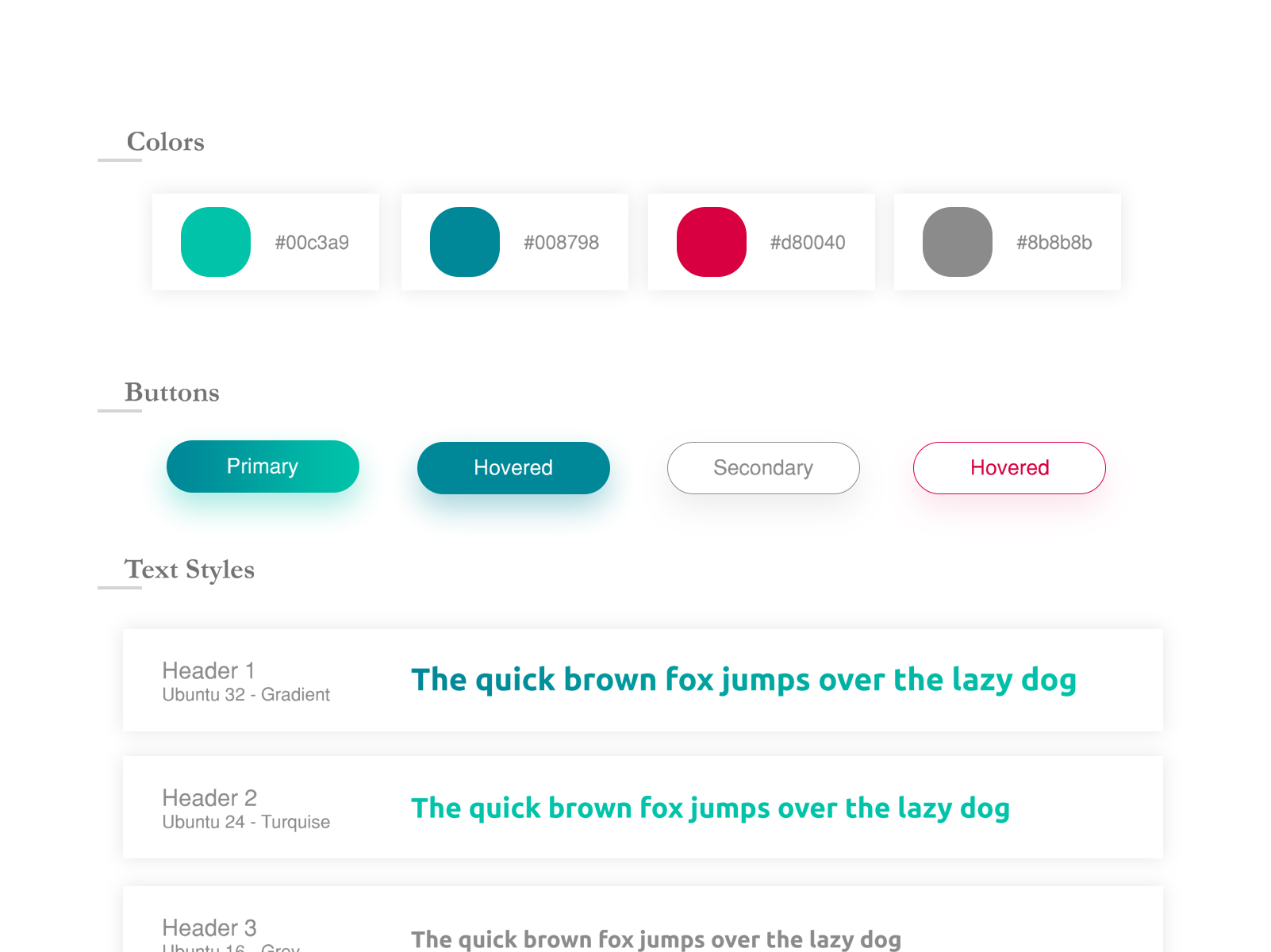 UI Design Daily | Style Guide