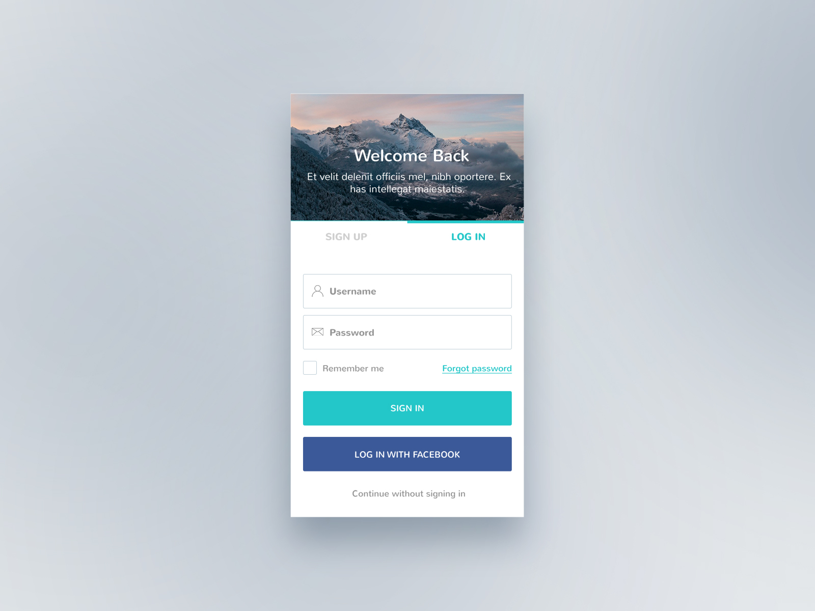 UI Design Daily | Log In Screen