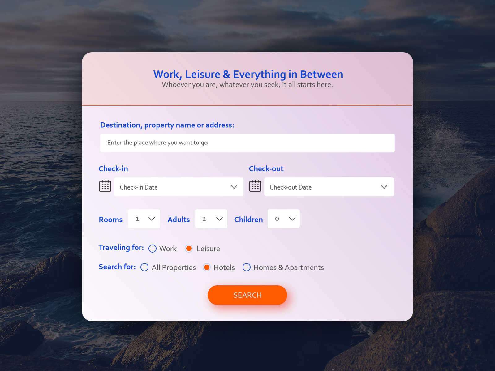 UI Design Daily | Booking Form