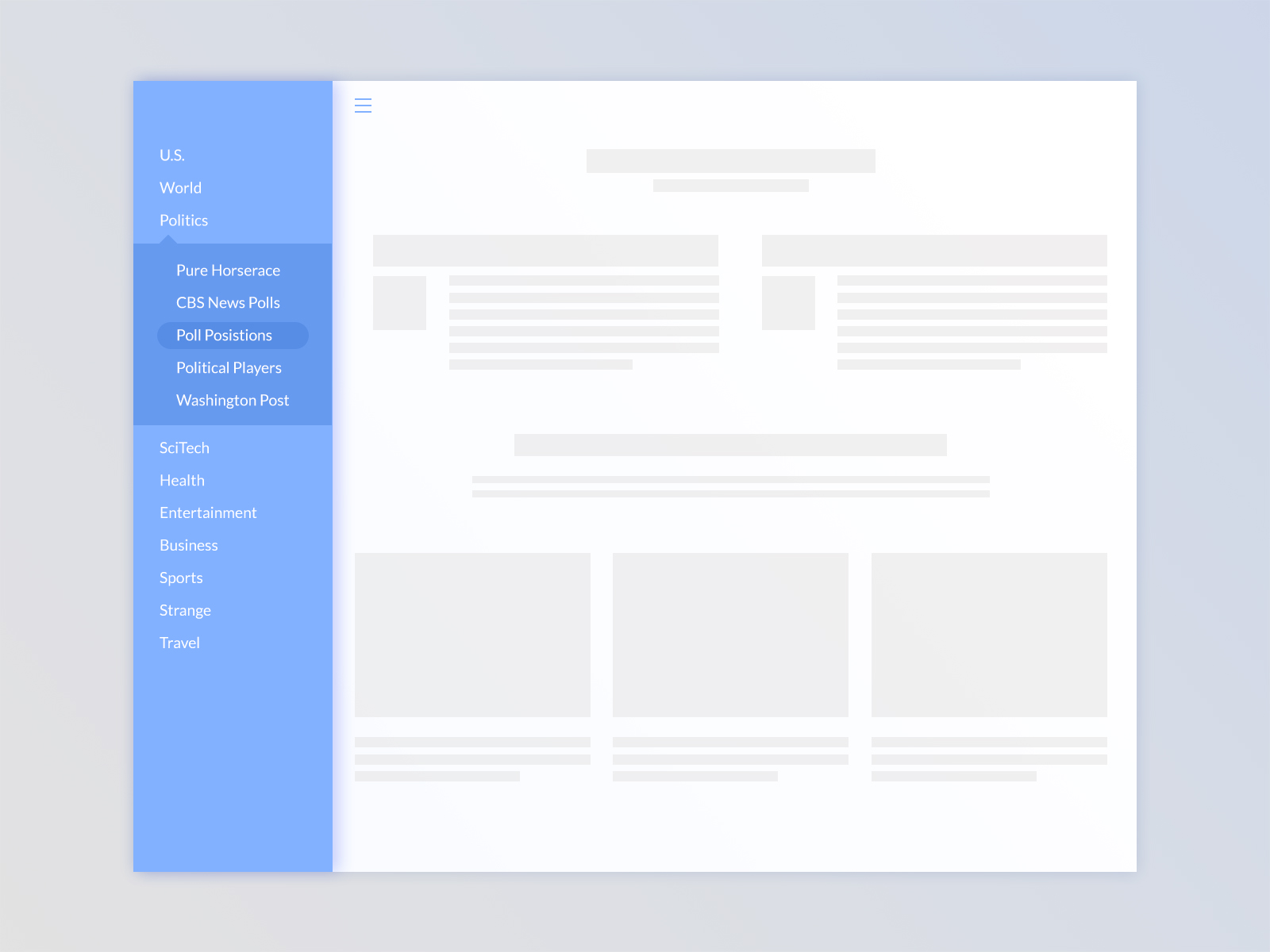 UI Design Daily | Menu