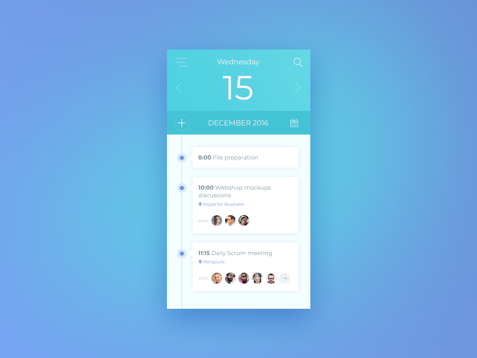 UI Design Daily | Timeline