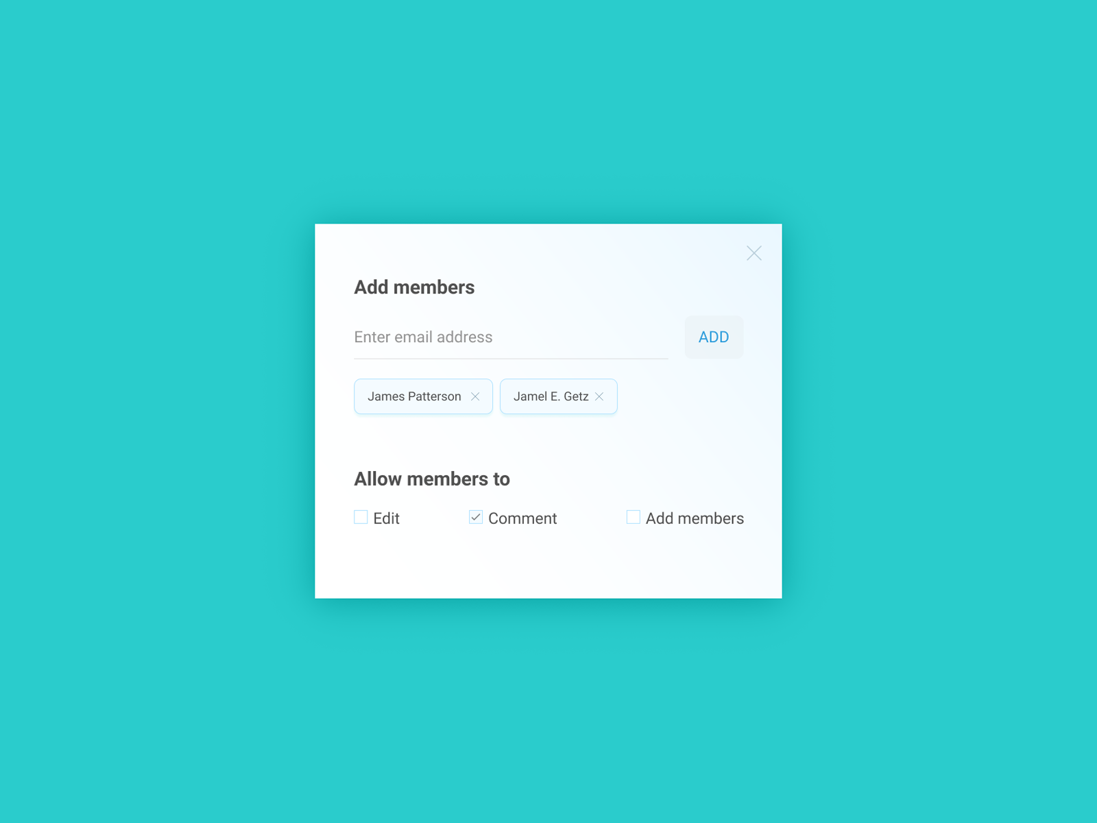 UI Design Daily | Add Members
