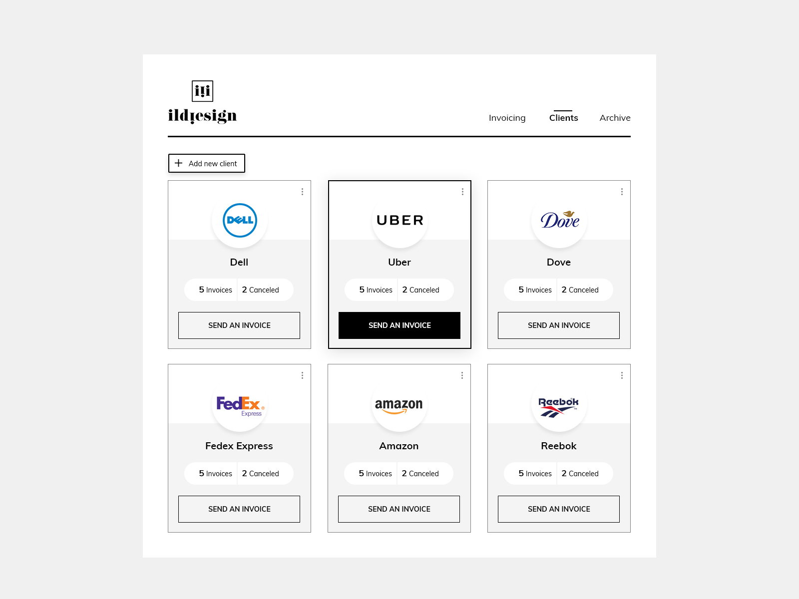 UI Design Daily | Clients List