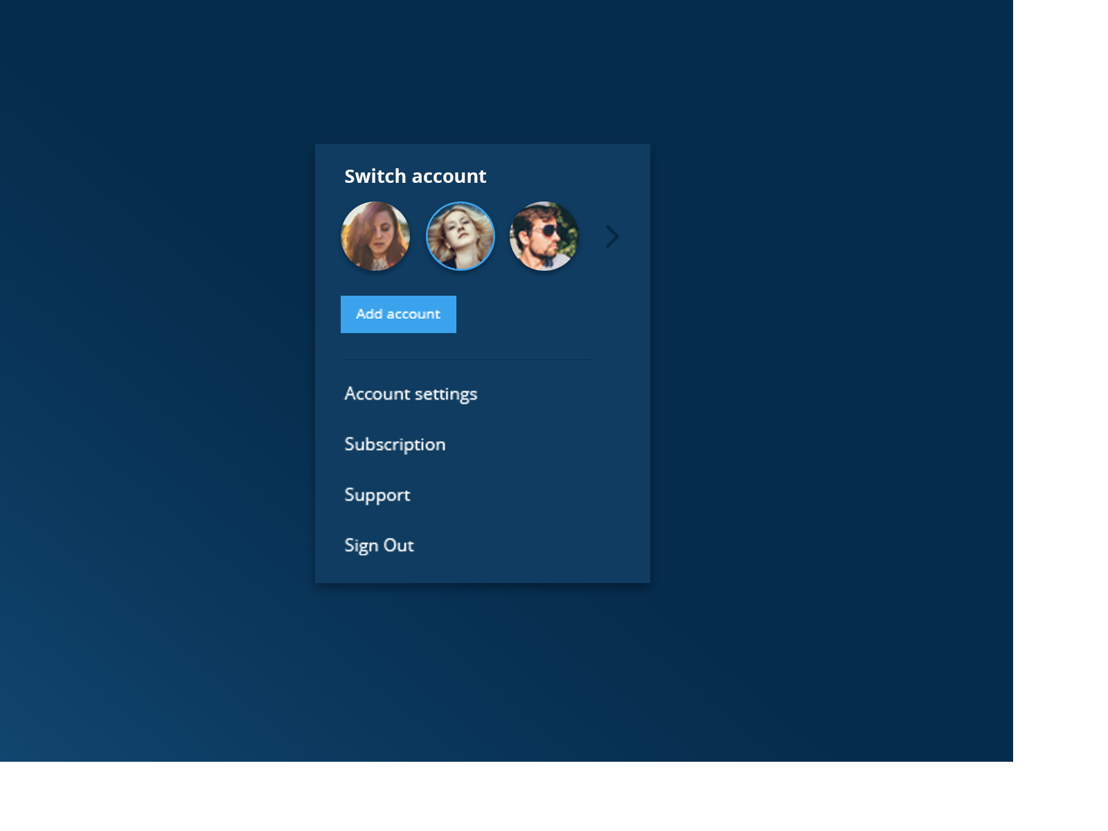 UI Design Daily | Account Panel