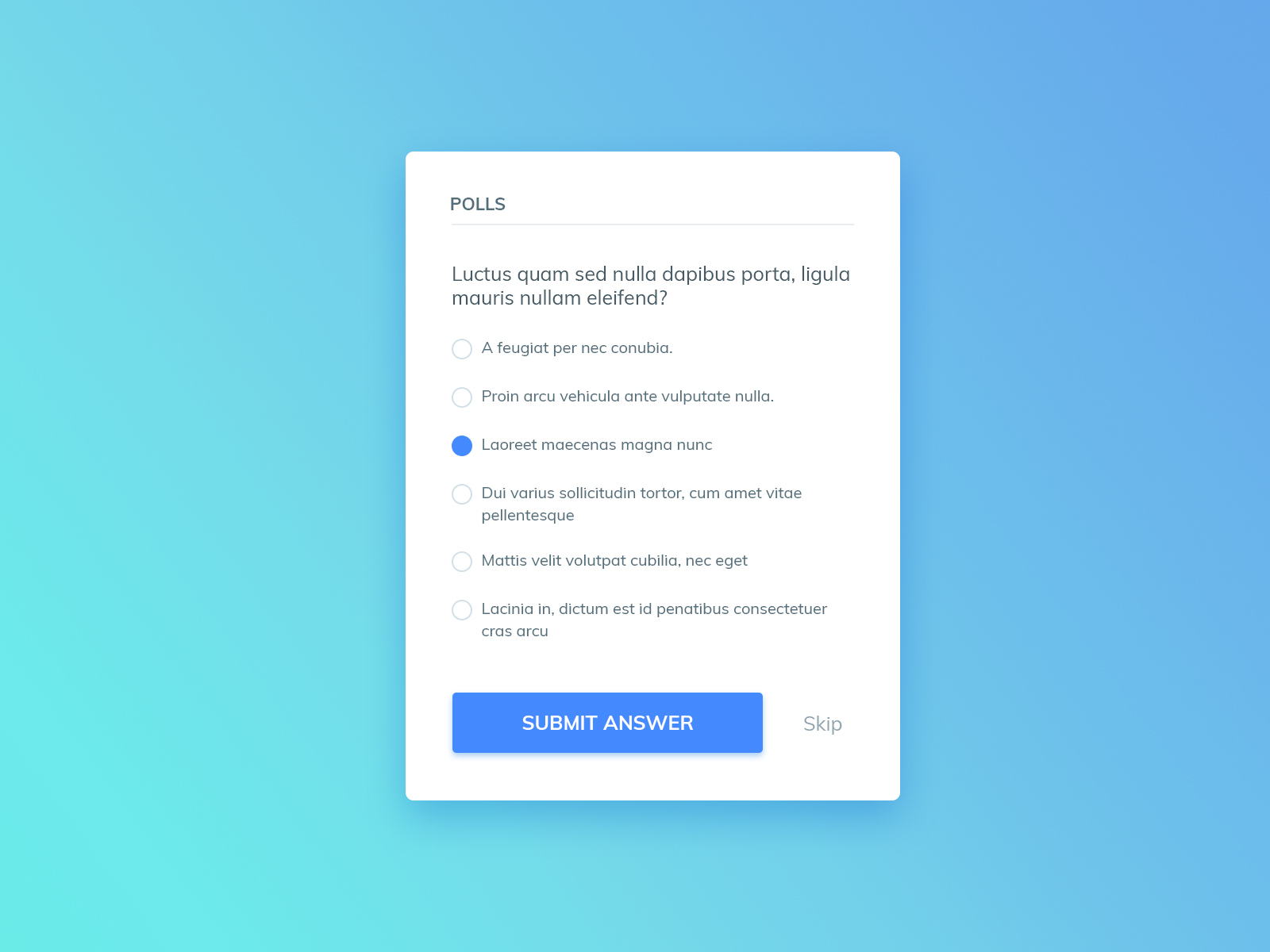 UI Design Daily | Poll