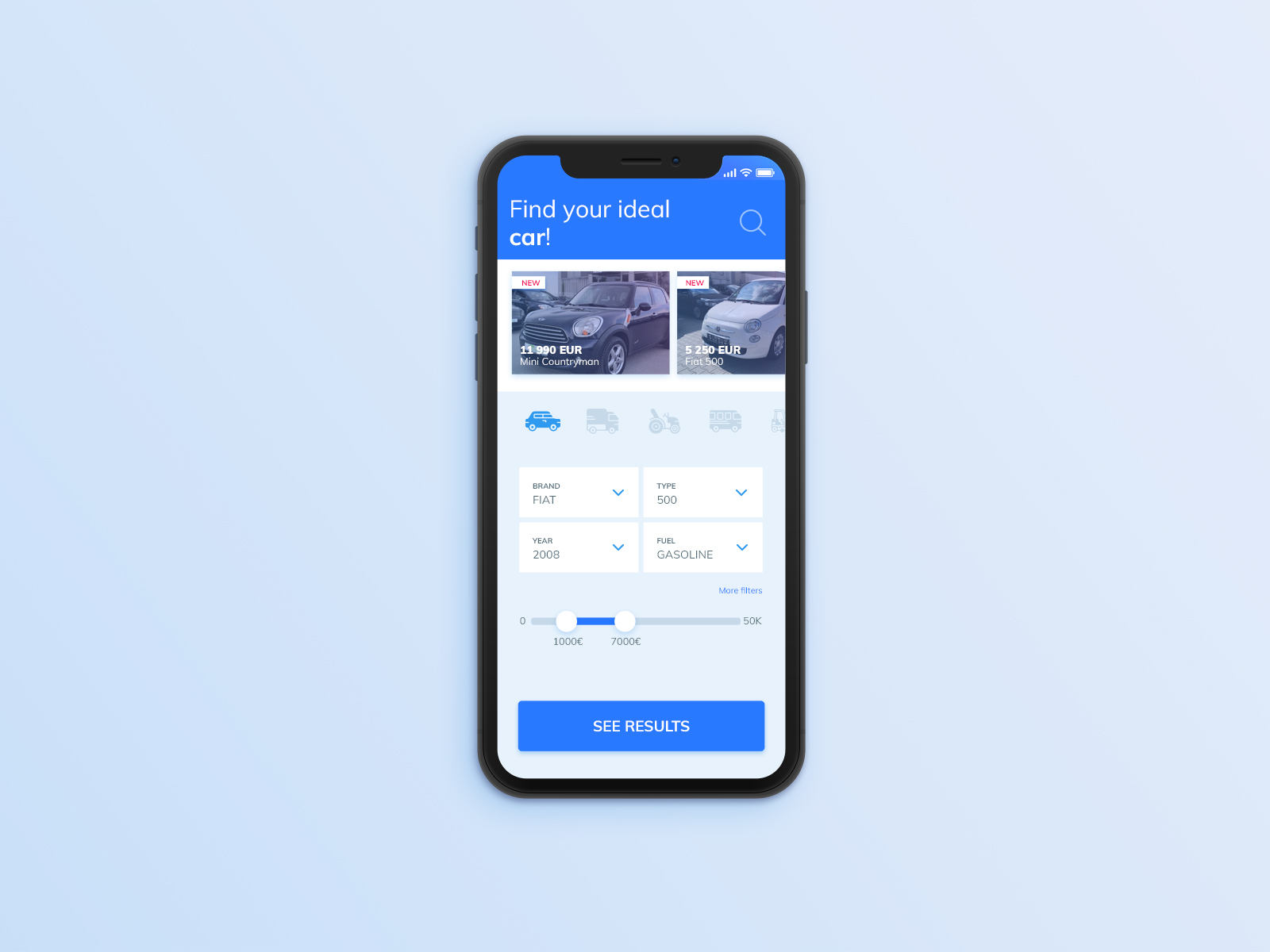 UI Design Daily | Car Selling