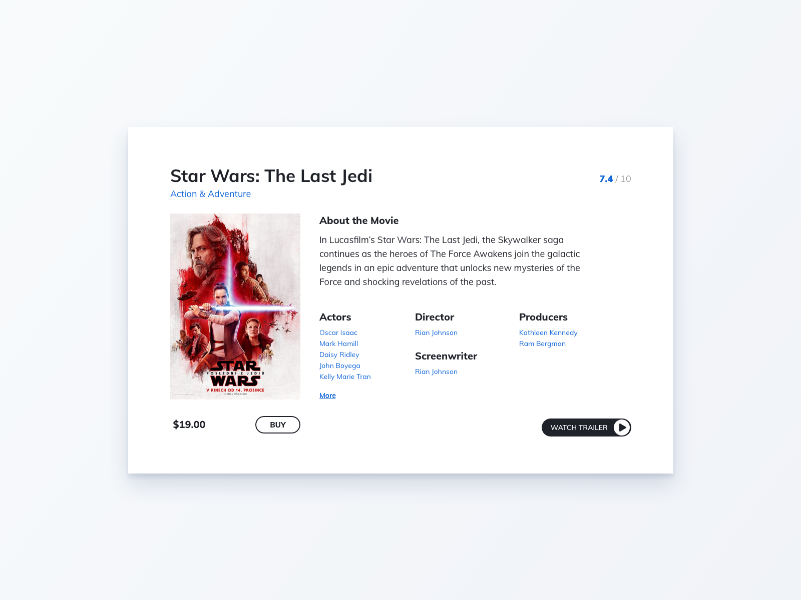 UI Design Daily | Movie Card