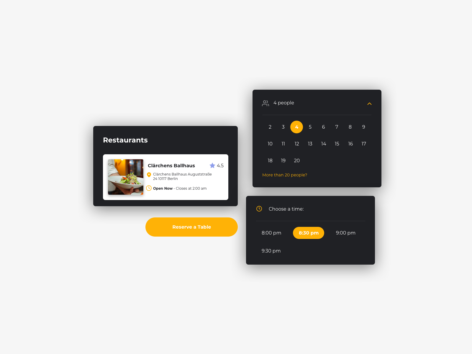 UI Design Daily | Restaurant UI Kit