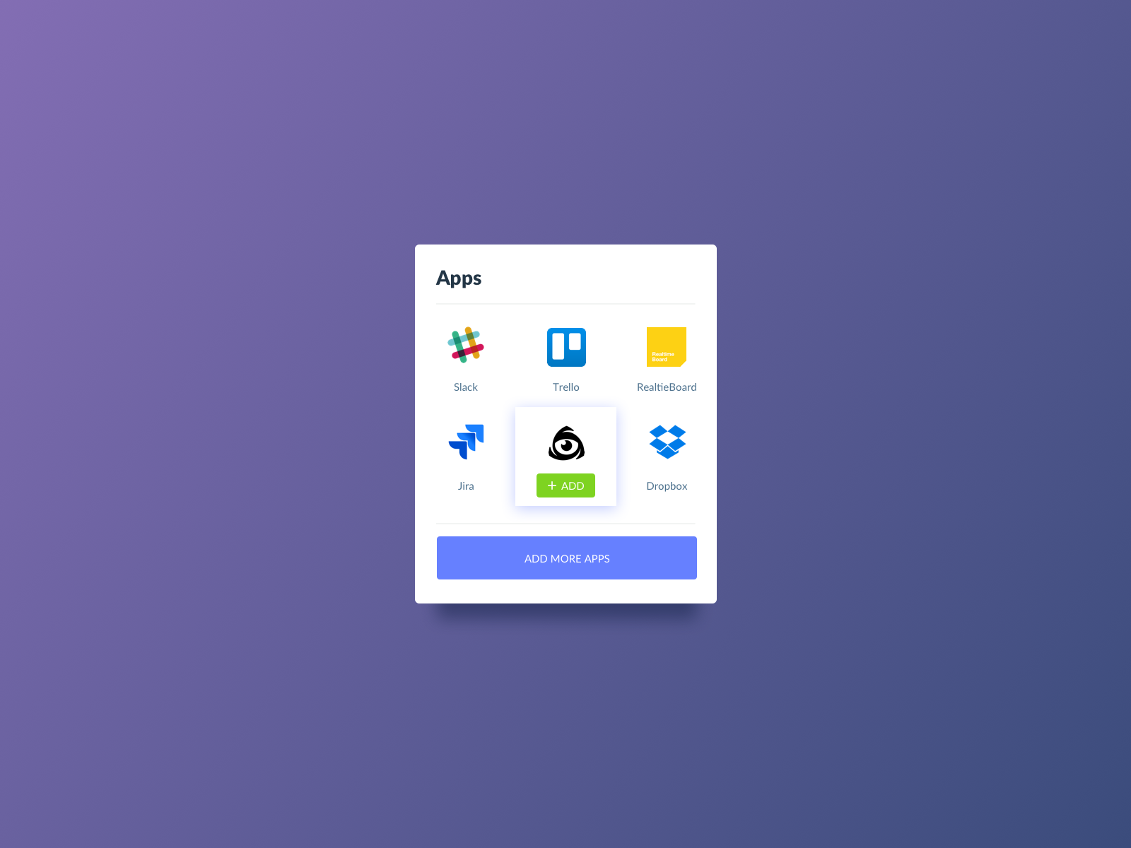 UI Design Daily | Apps Card
