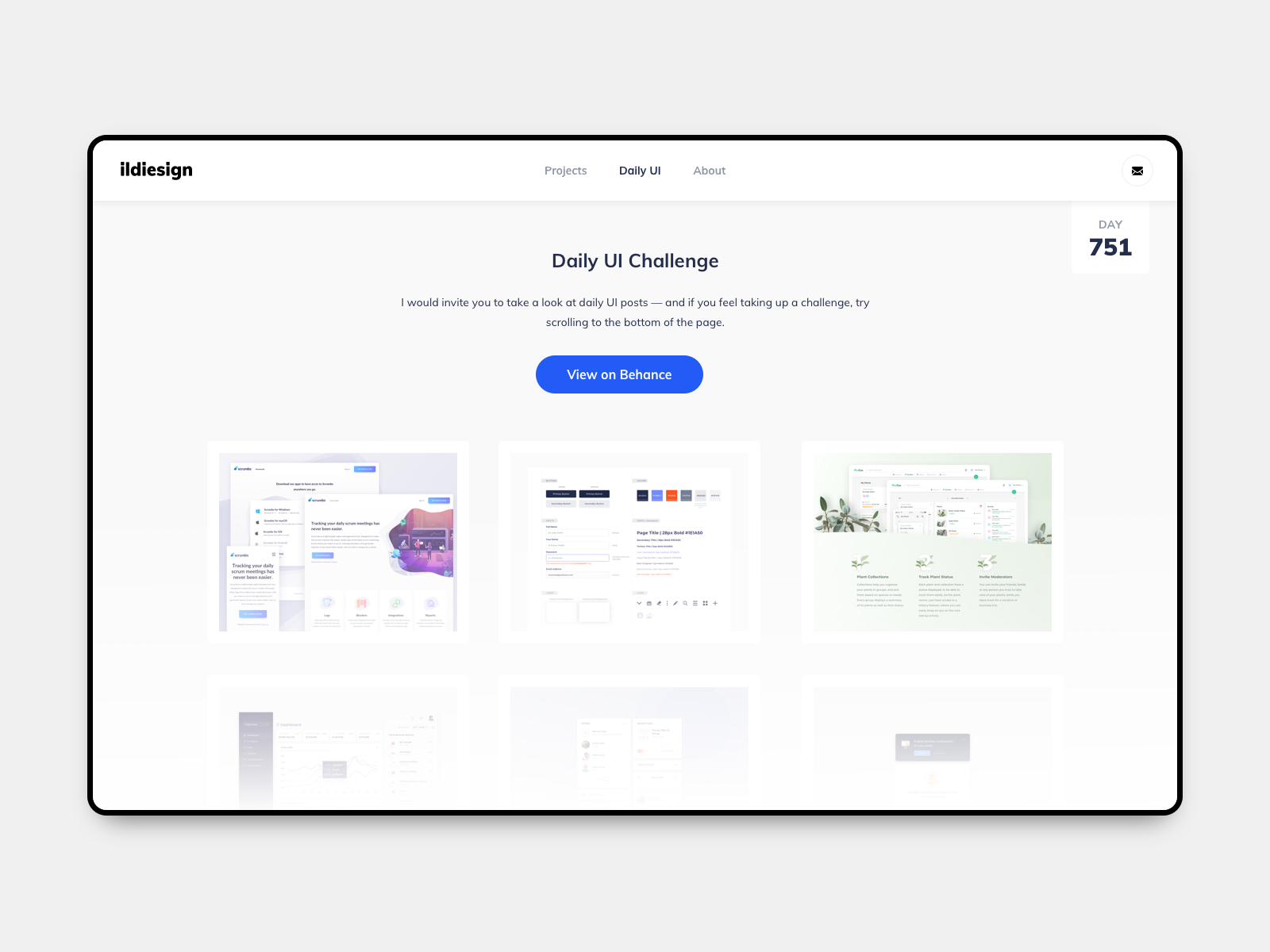 UI Design Daily | Portfolio Page