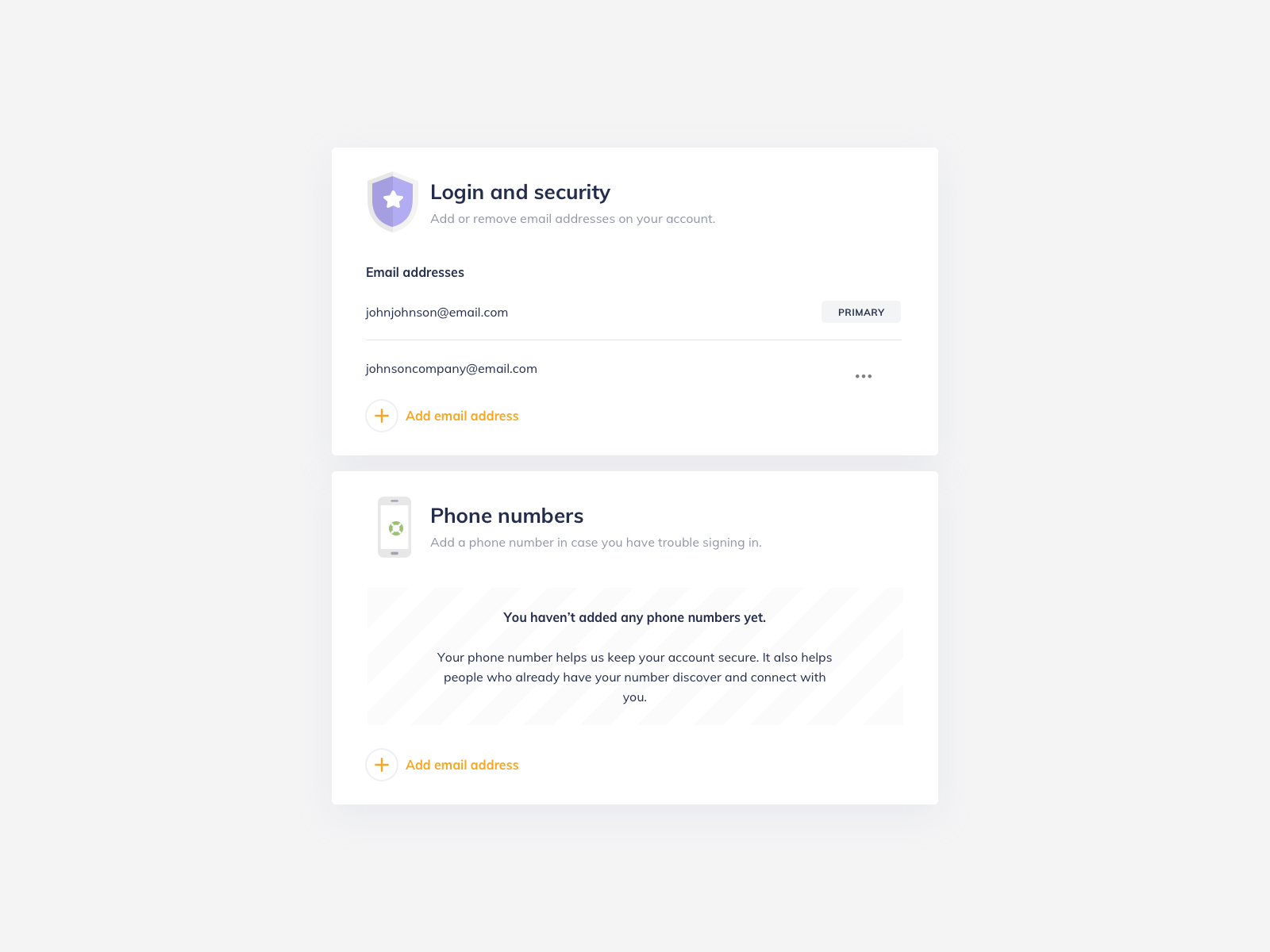 UI Design Daily | Account Settings