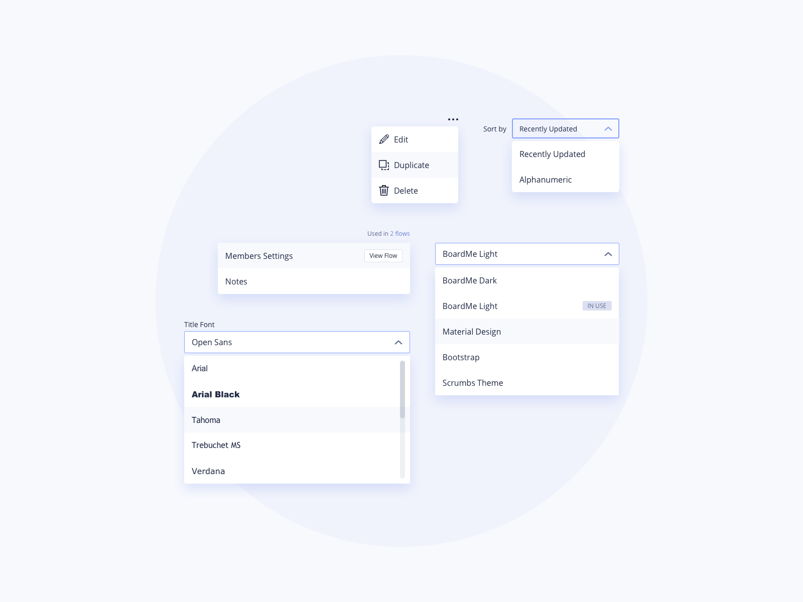 UI Design Daily | Dropdown Set