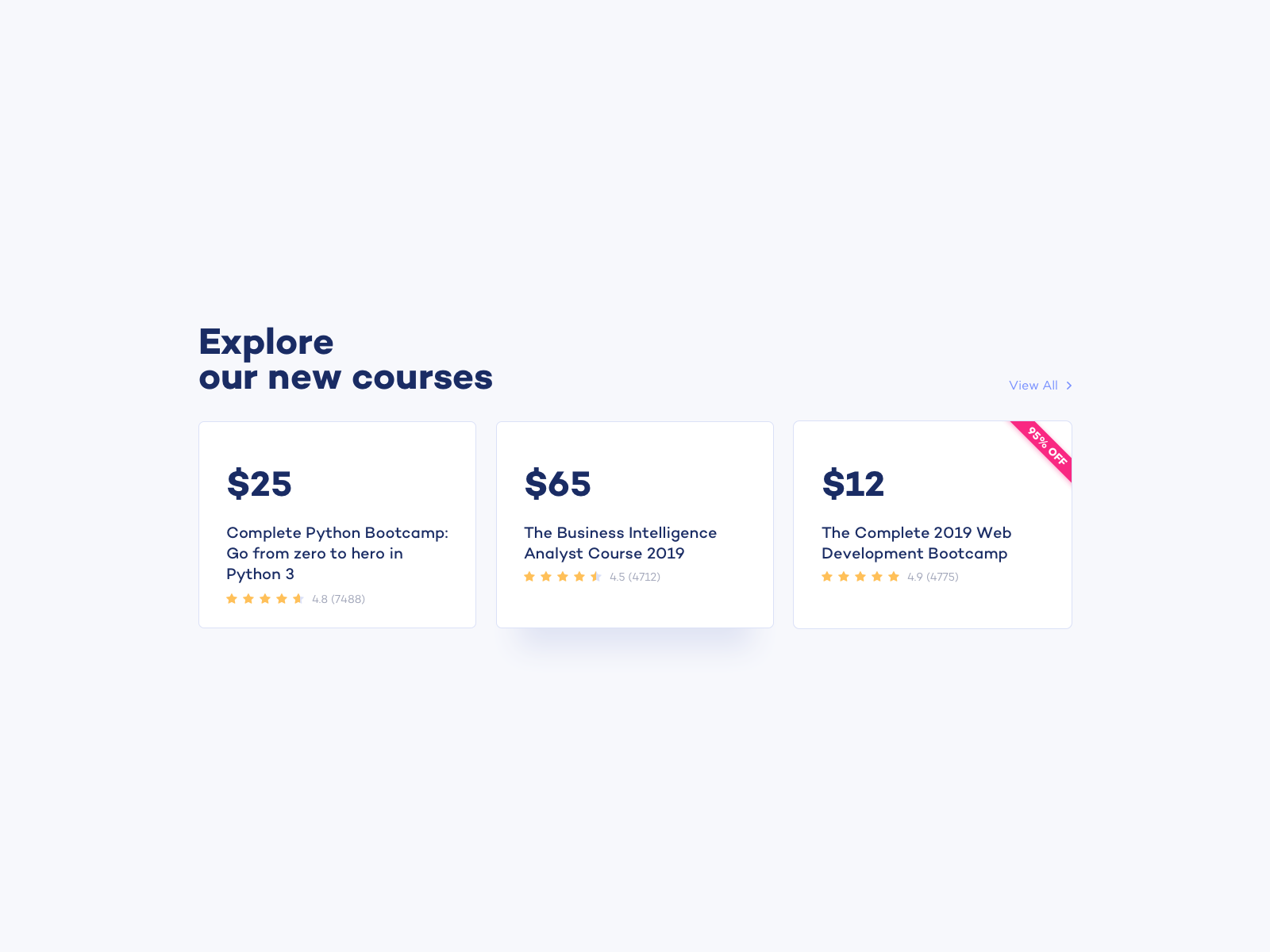 UI Design Daily | Courses Cards