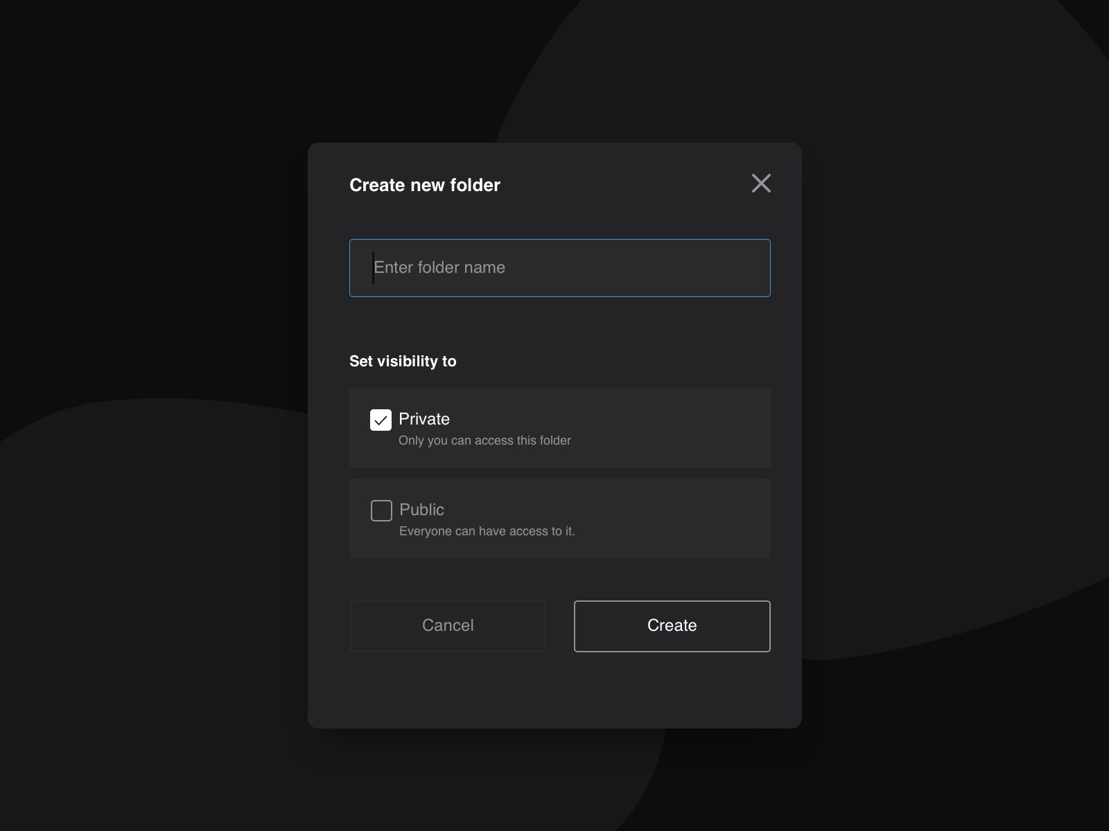 UI Design Daily | Create Folder