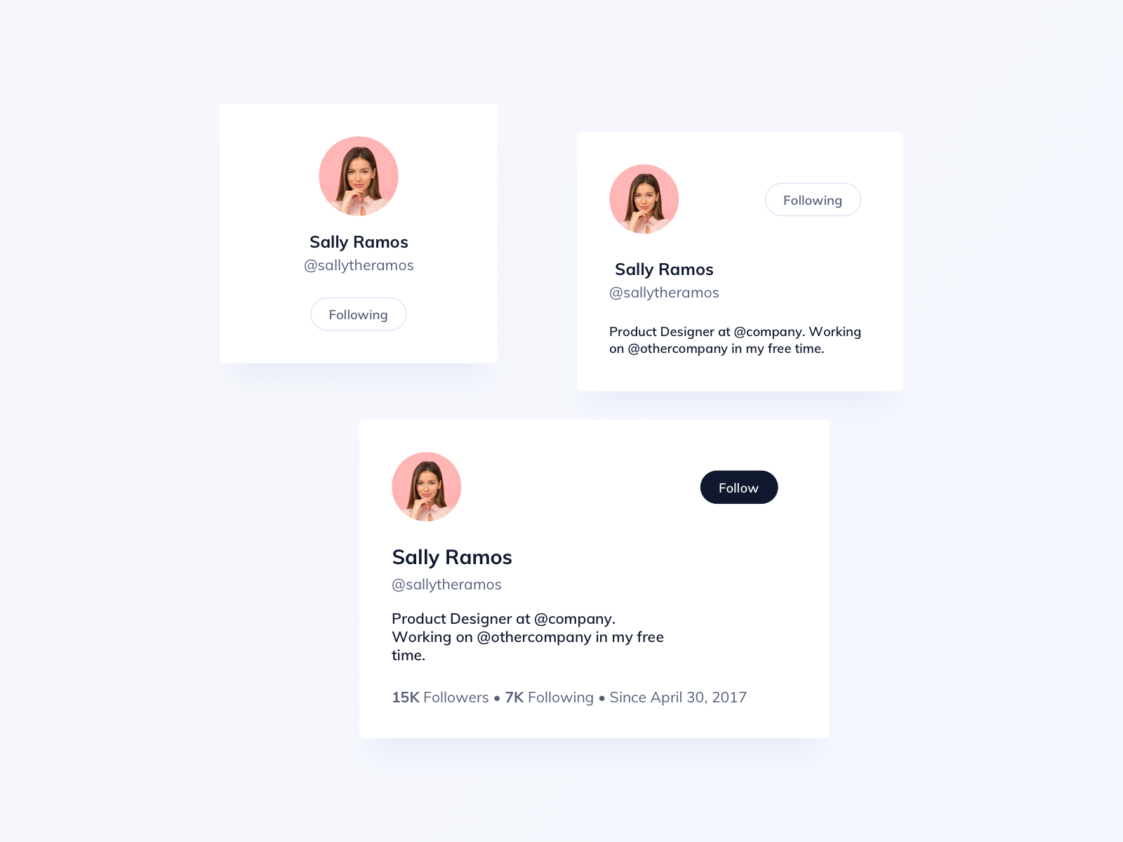 UI Design Daily | User Cards