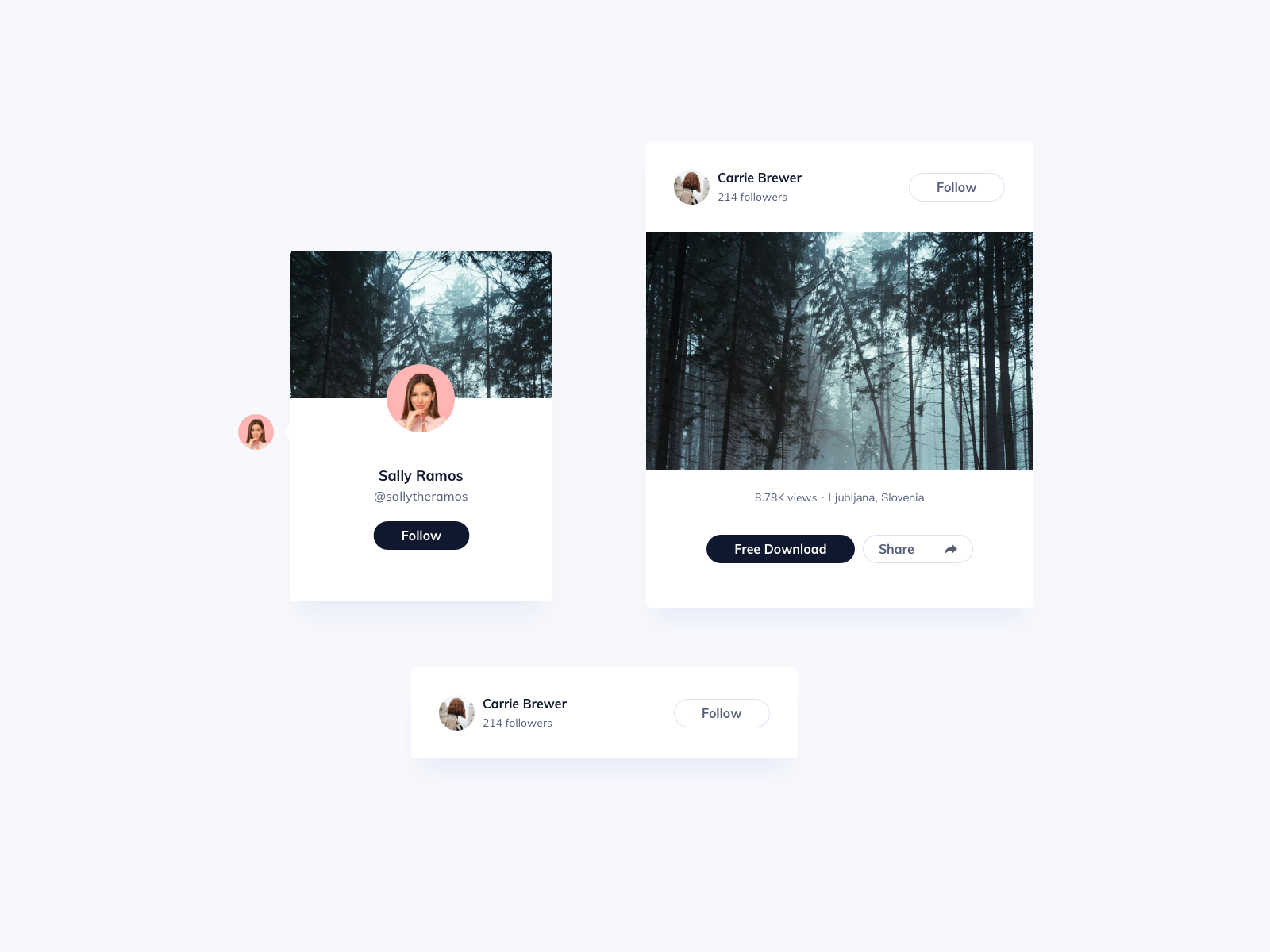 UI Design Daily | User Cards