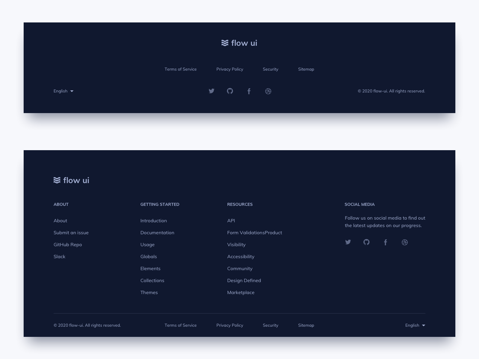UI Design Daily | Dark Footer