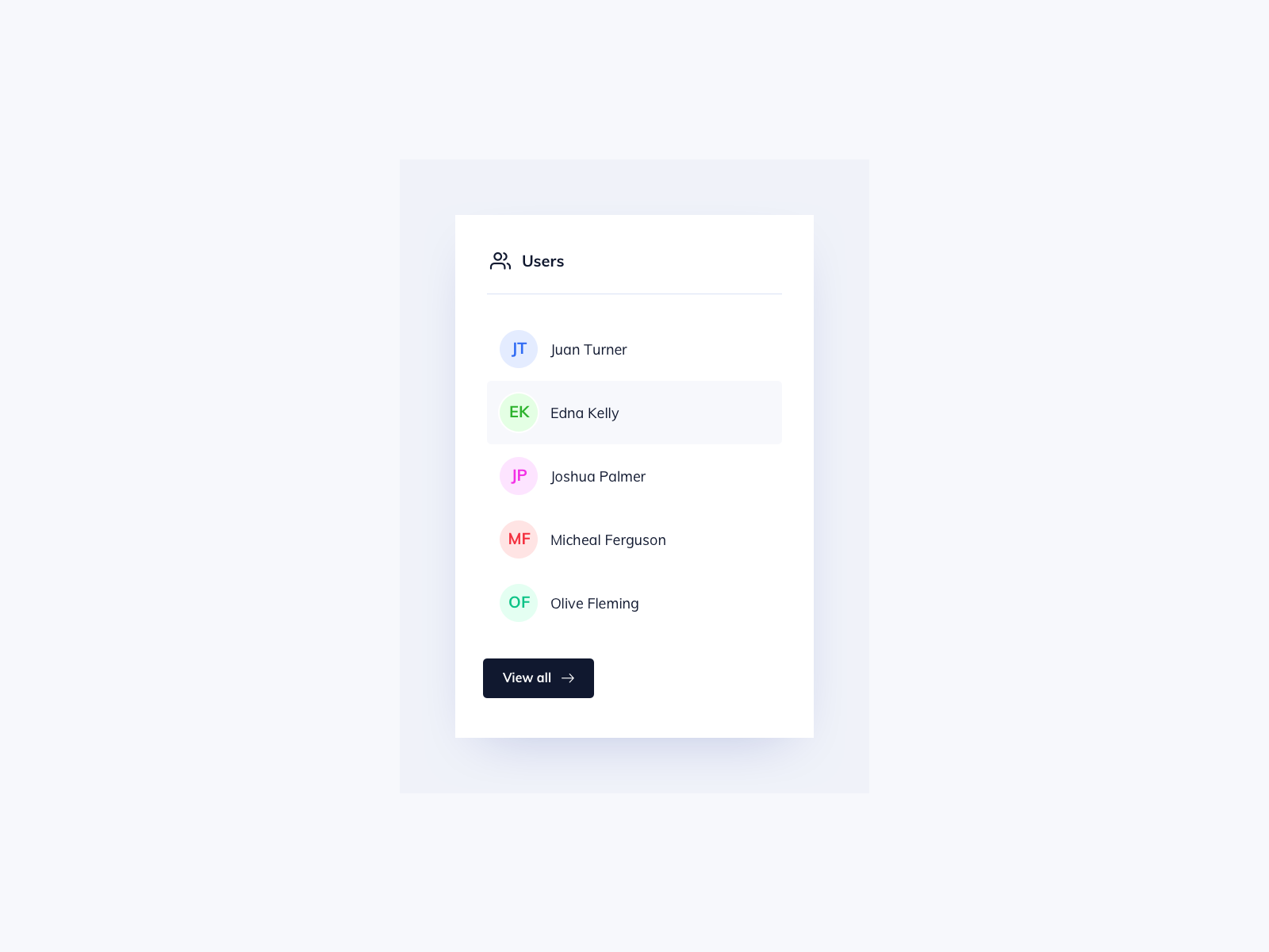 UI Design Daily | Users List