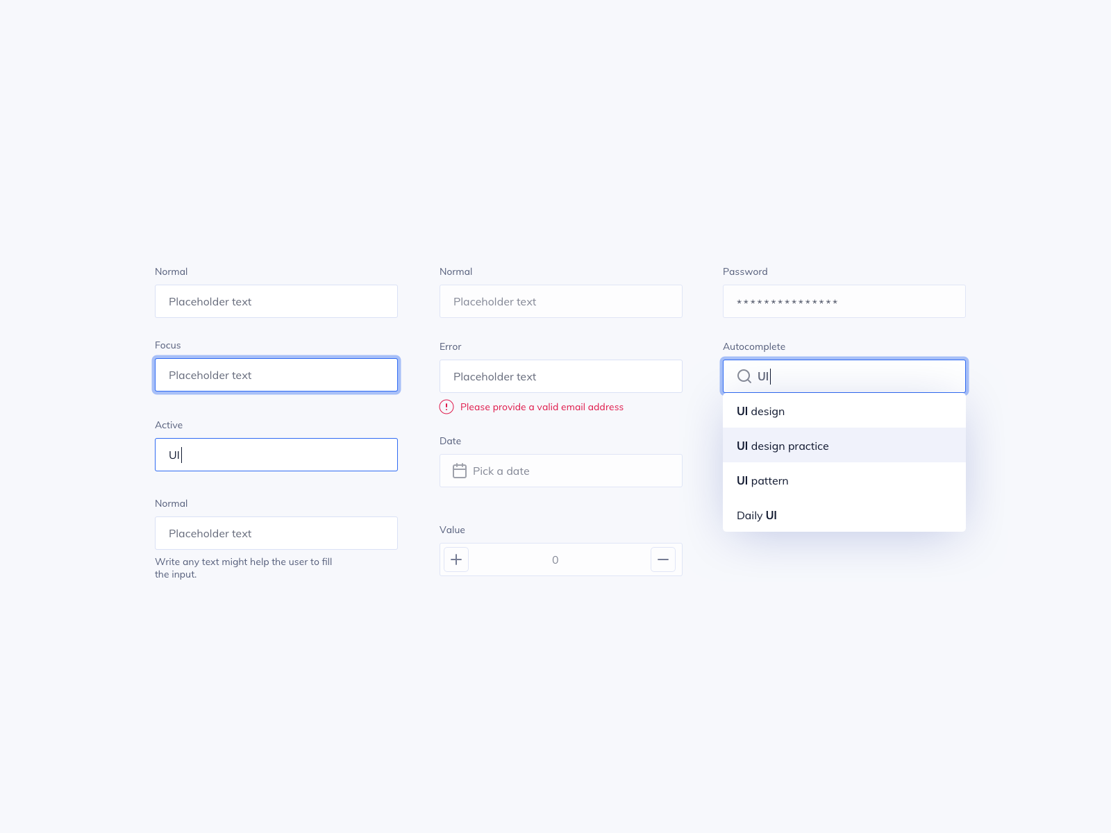 UI Design Daily | Input Styles