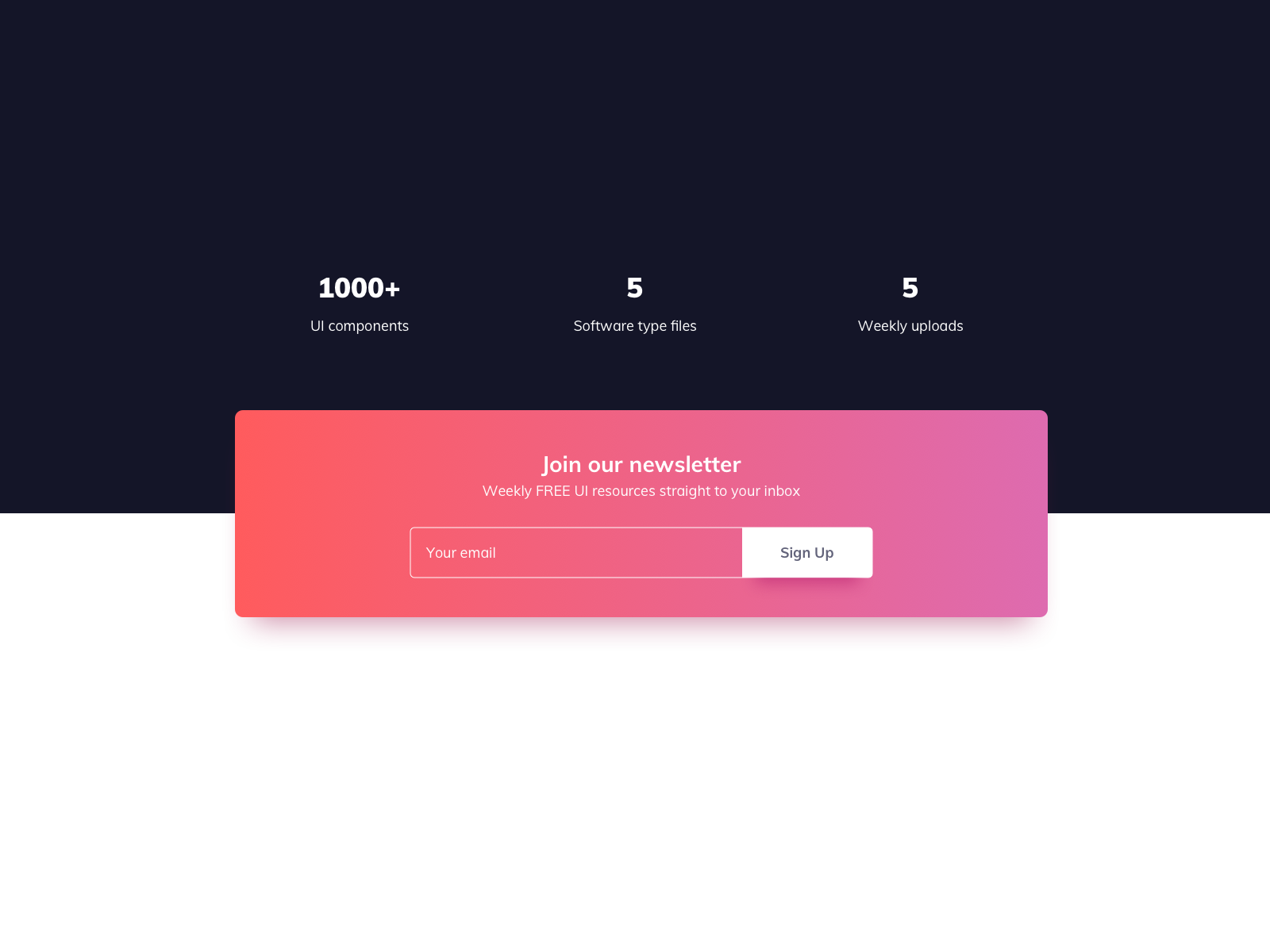 UI Design Daily | Website Section