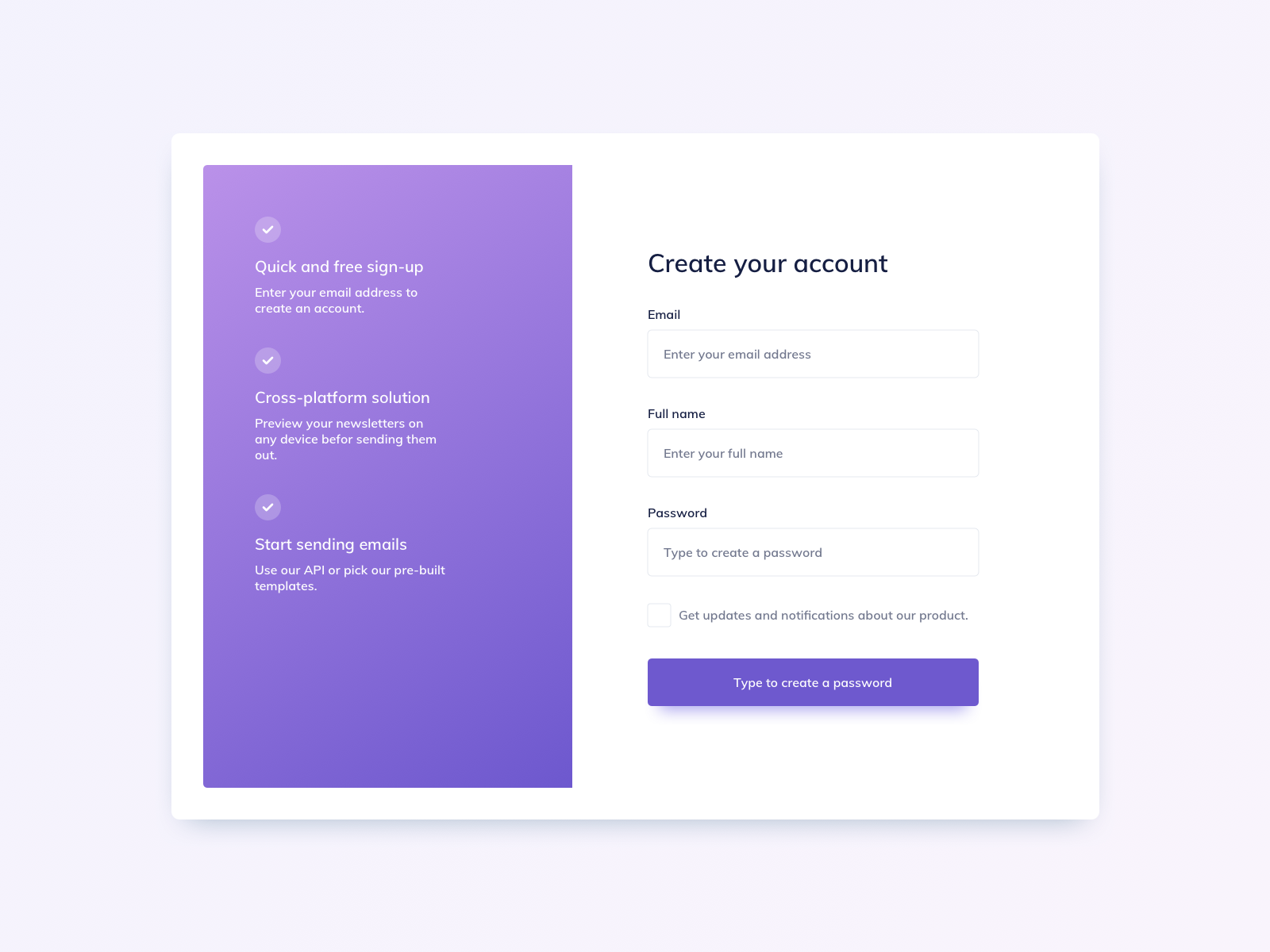 UI Design Daily | Sign Up UI Design
