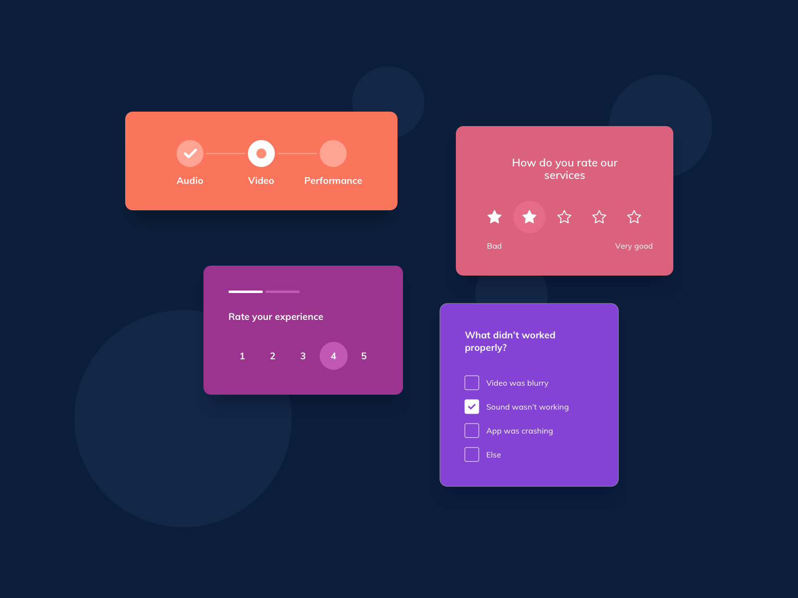 UI Design Daily | Feedback Cards