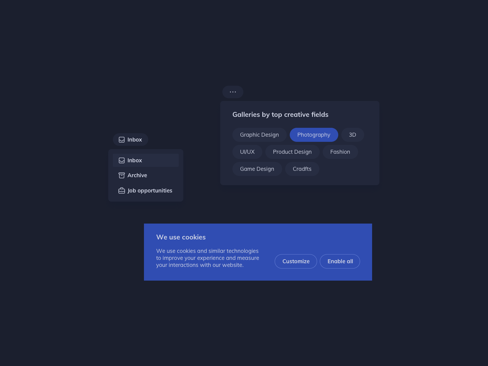 UI Design Daily | Dark Themed Components