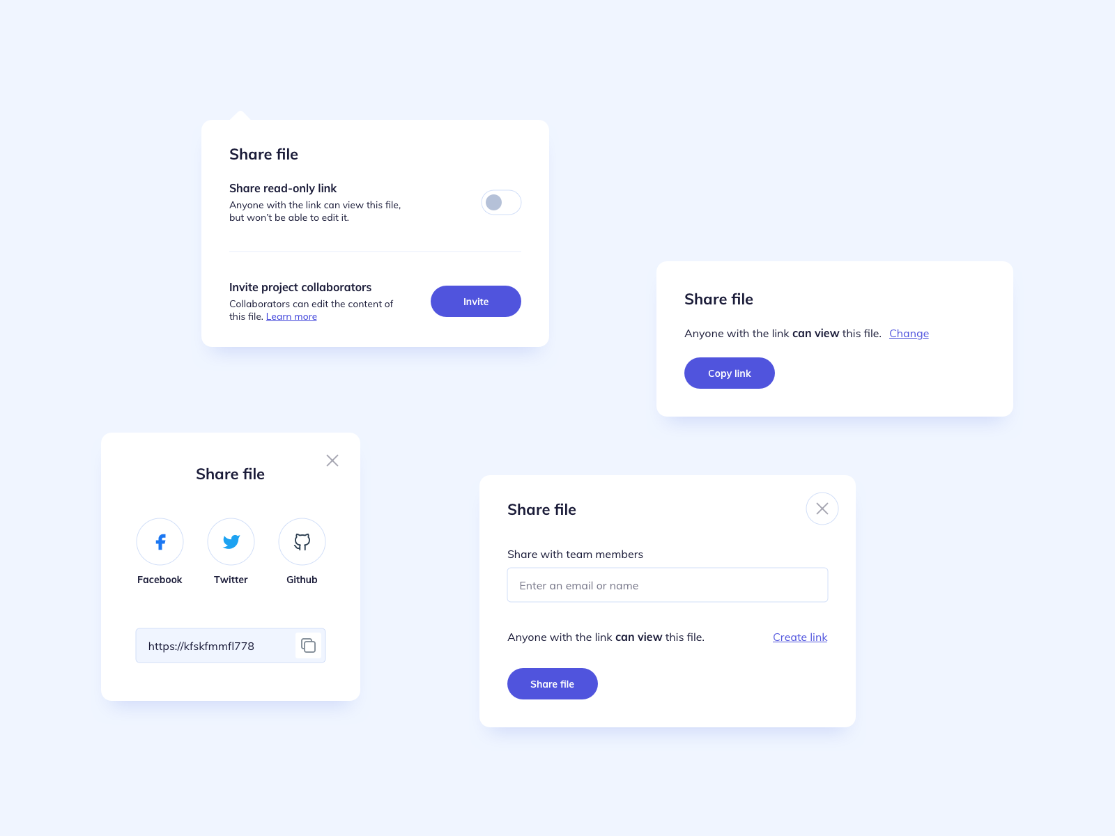 UI Design Daily | Share Cards
