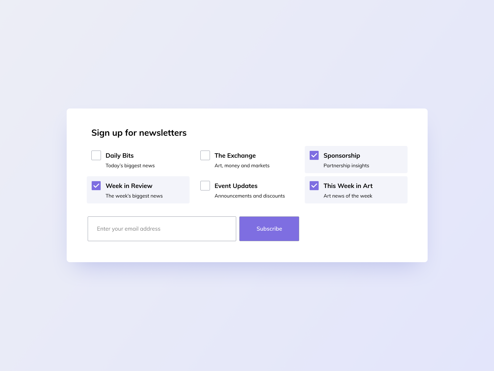 UI Design Daily | Subscribe