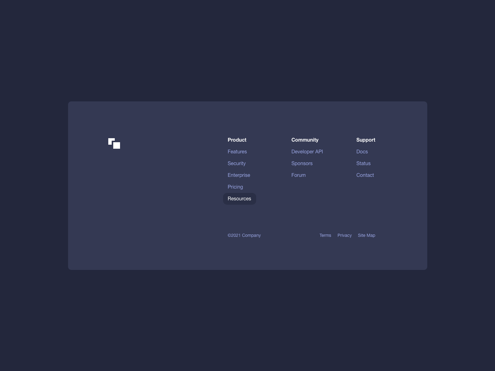 UI Design Daily | Dark Themed Footer