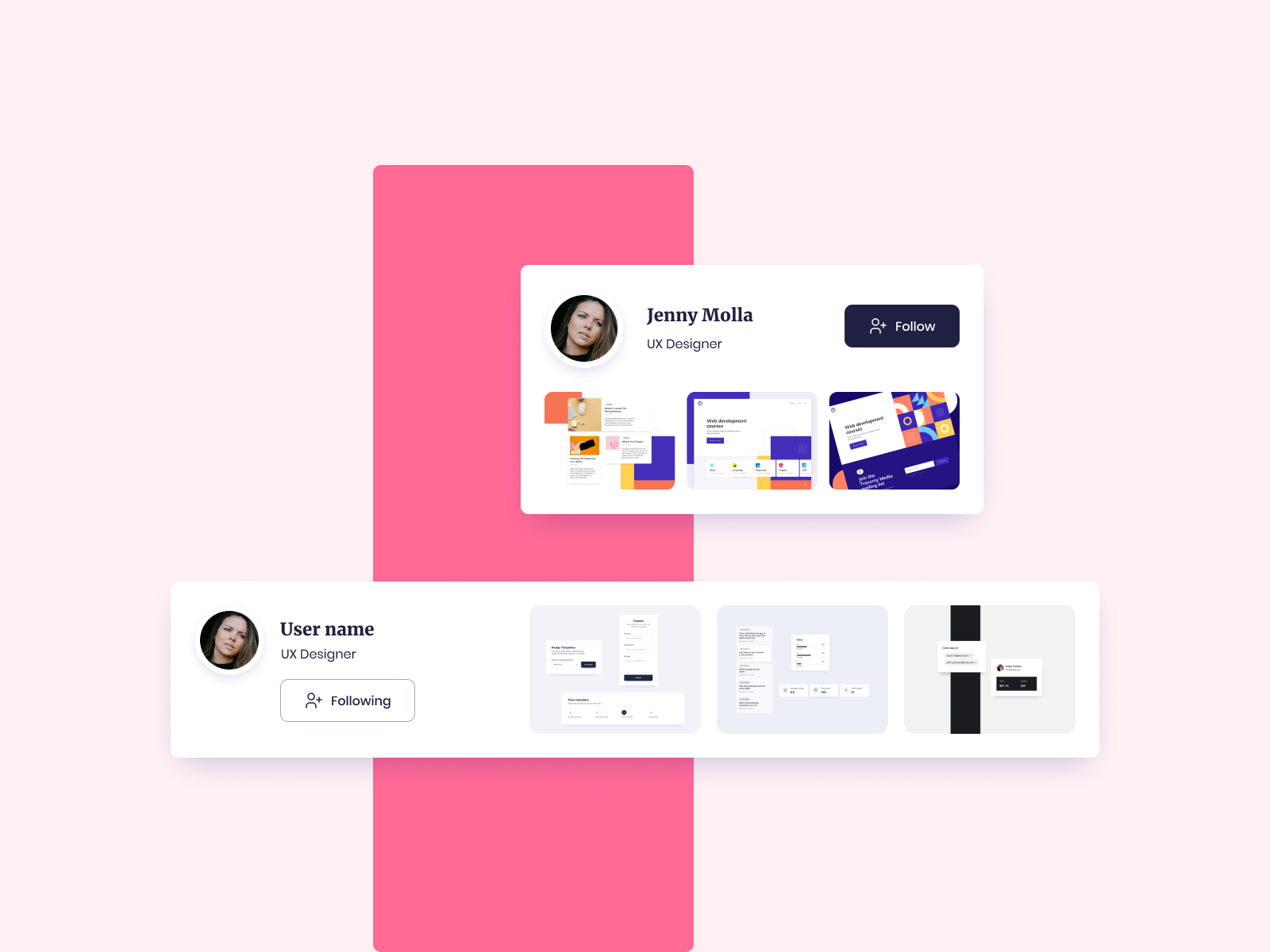 UI Design Daily | User Cards