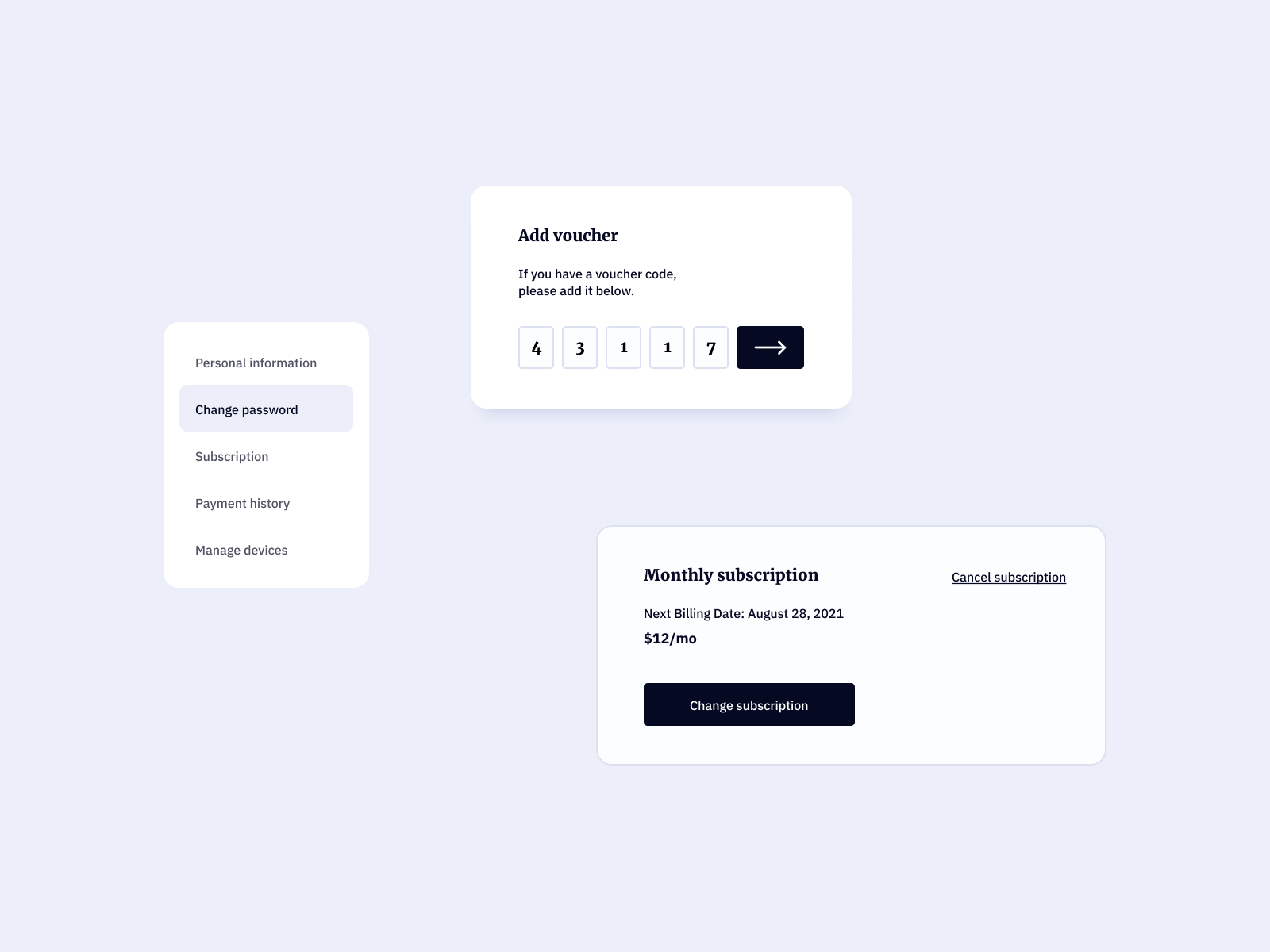 UI Design Daily | Cards