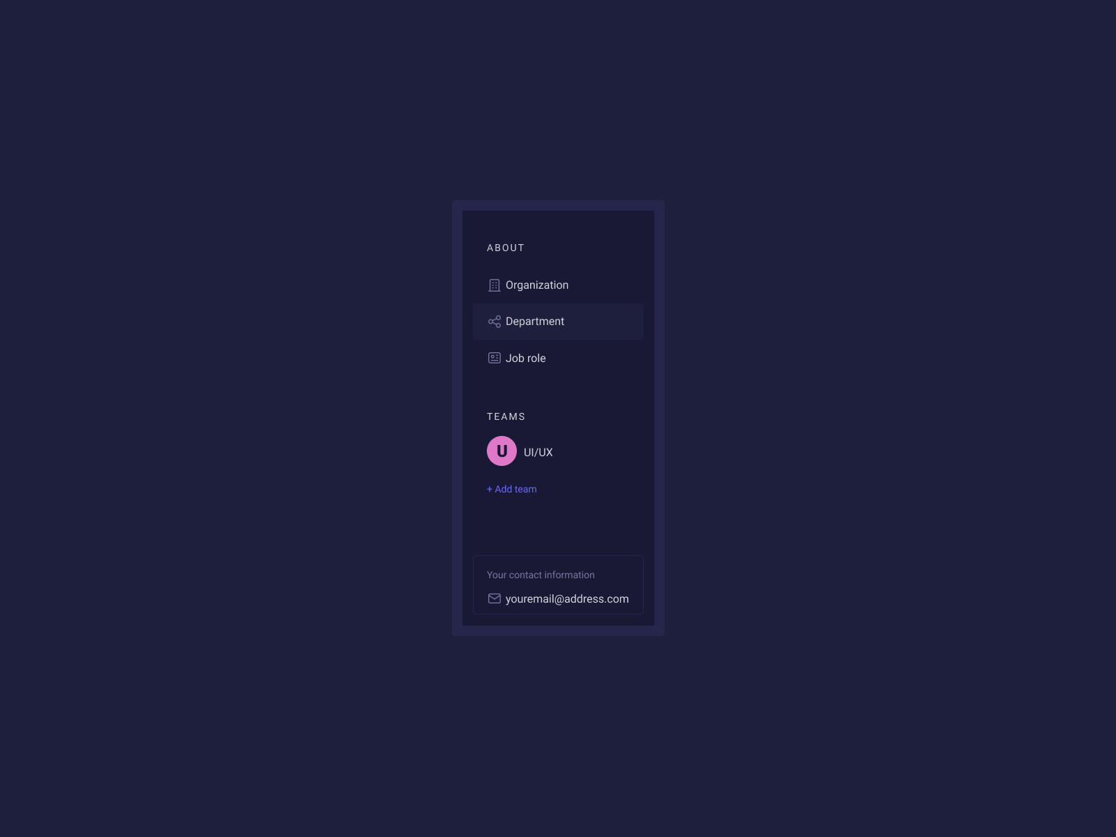 UI Design Daily | Menu