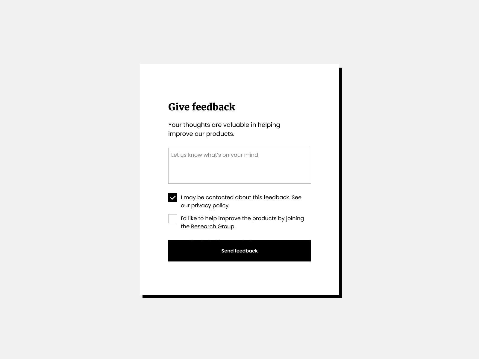 UI Design Daily | Feedback Card