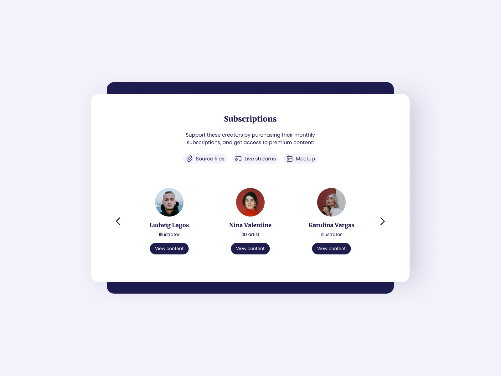 UI Design Daily | Subscription Section