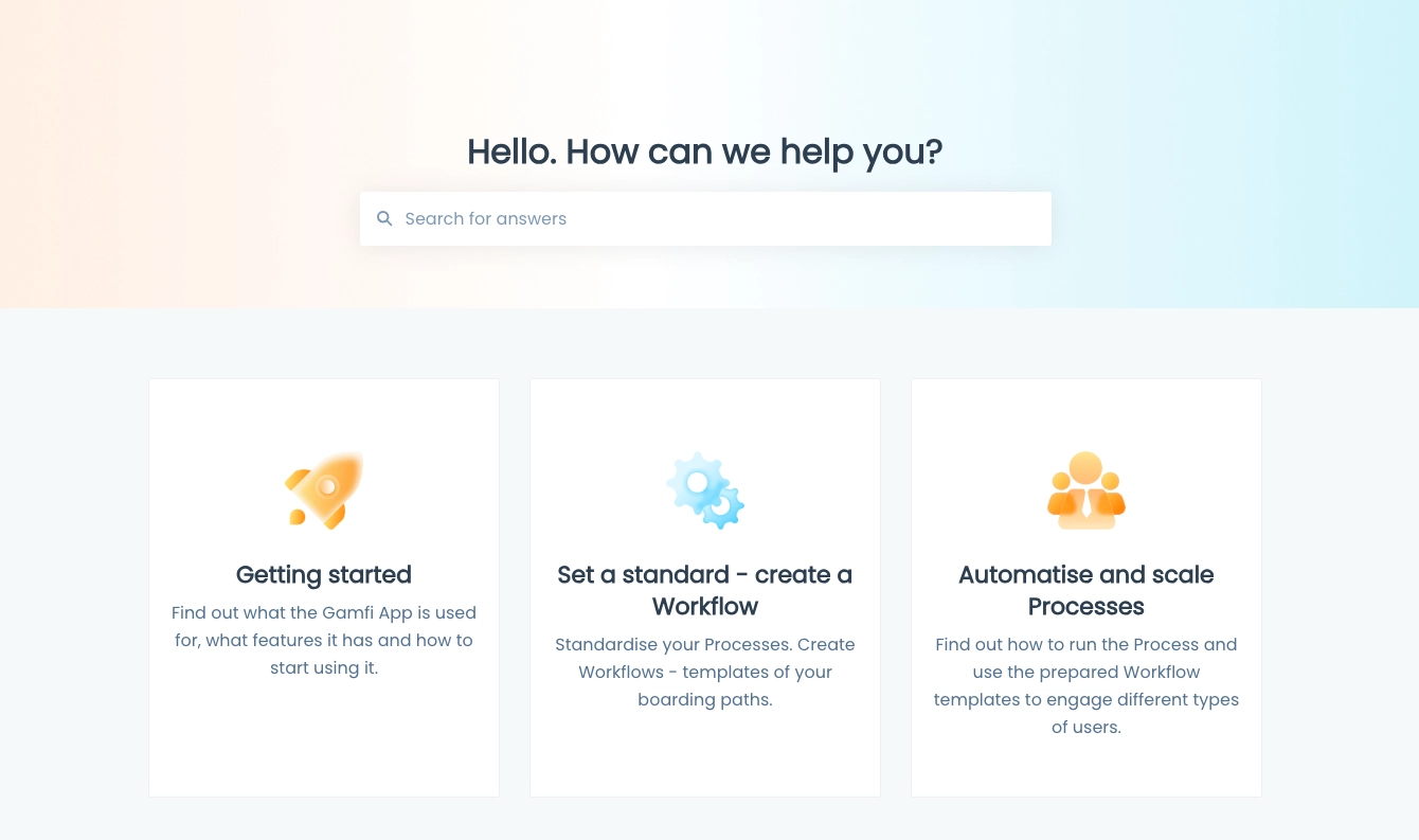 Expand your knowledge about onboarding | Gamfi