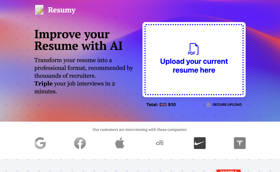 AI Recruitment Tools: Resumy.app - AI-Powered Resume Builder