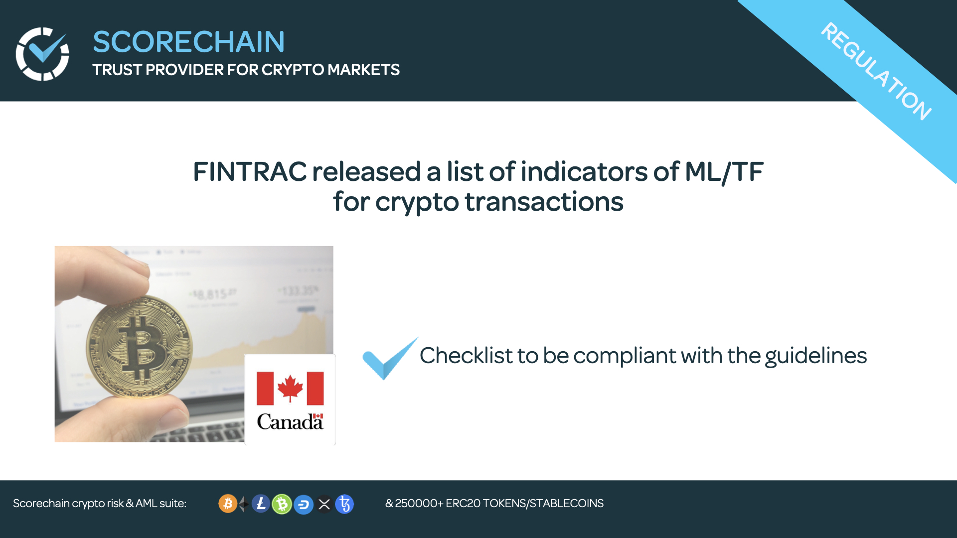FINTRAC released a list of indicators of ML/TF for crypto transactions ...