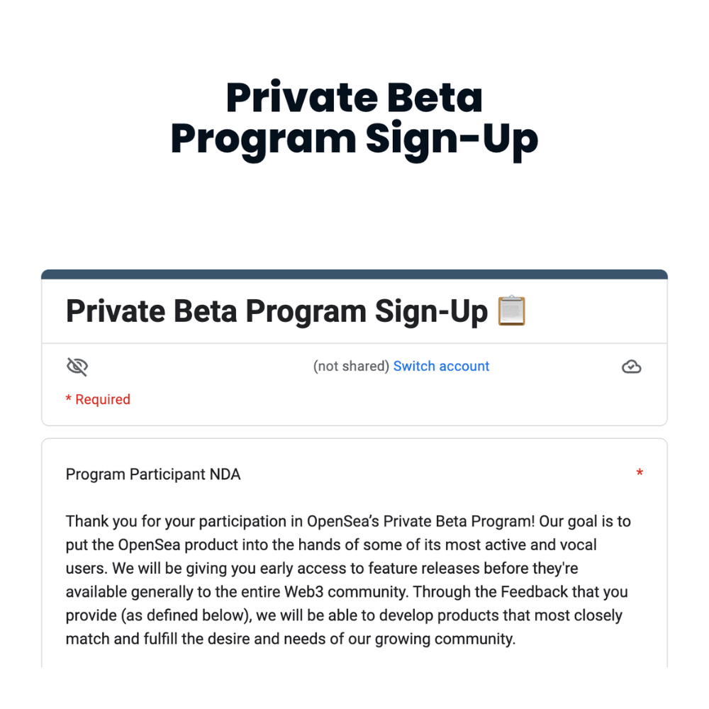 OpenSea's Private Beta Testing Program | OpenSea