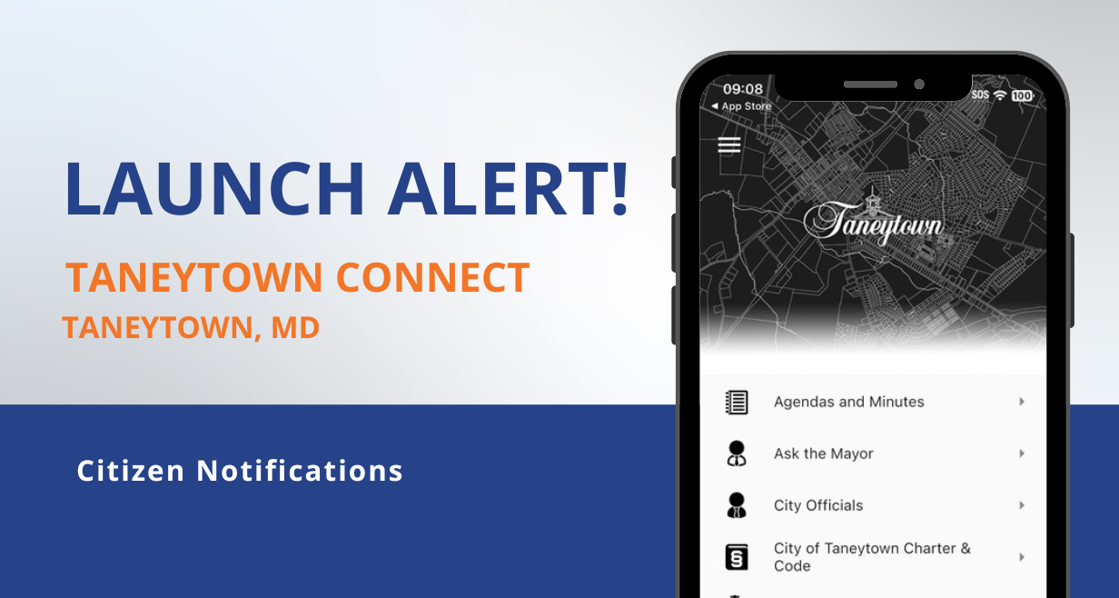Taneytown, MD Launches New Mobile App, Taneytown Connect