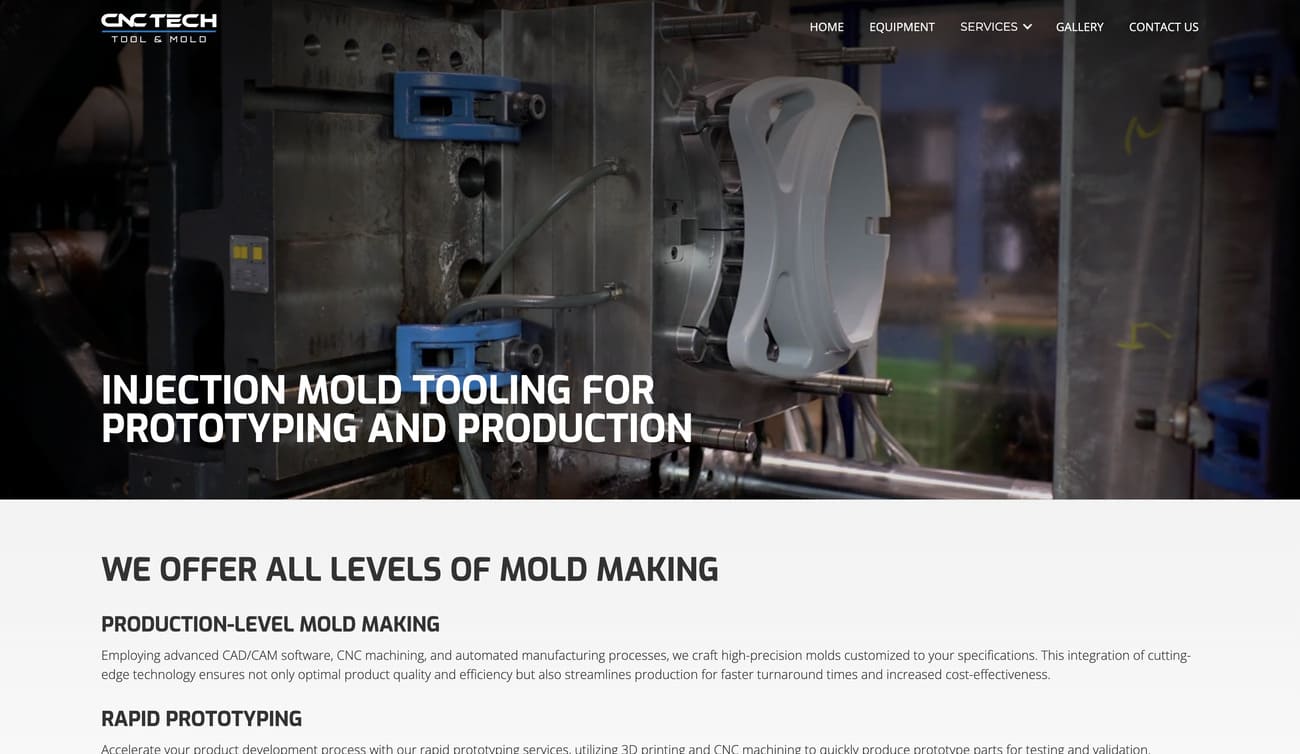 Injection Mold Tooling for Prototyping and Production