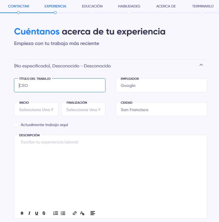 Cómo hacer un curriculum vitae exitoso de principio a fin - Ejemplos ...