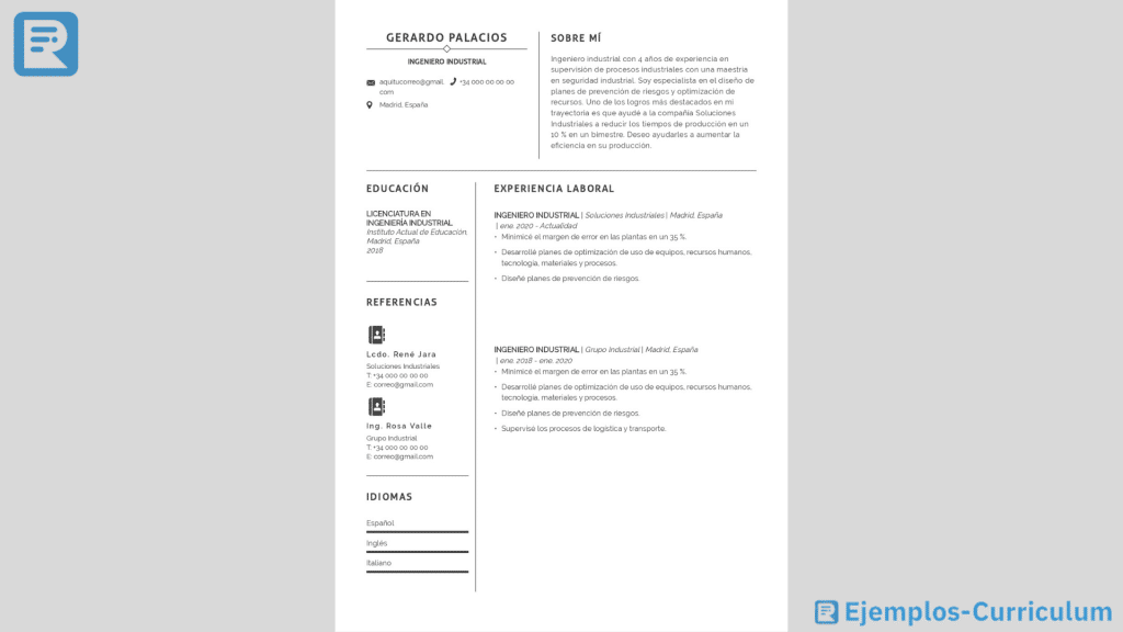 Currículum clásico: un modelo tradicional y elegante (+plantillas)
