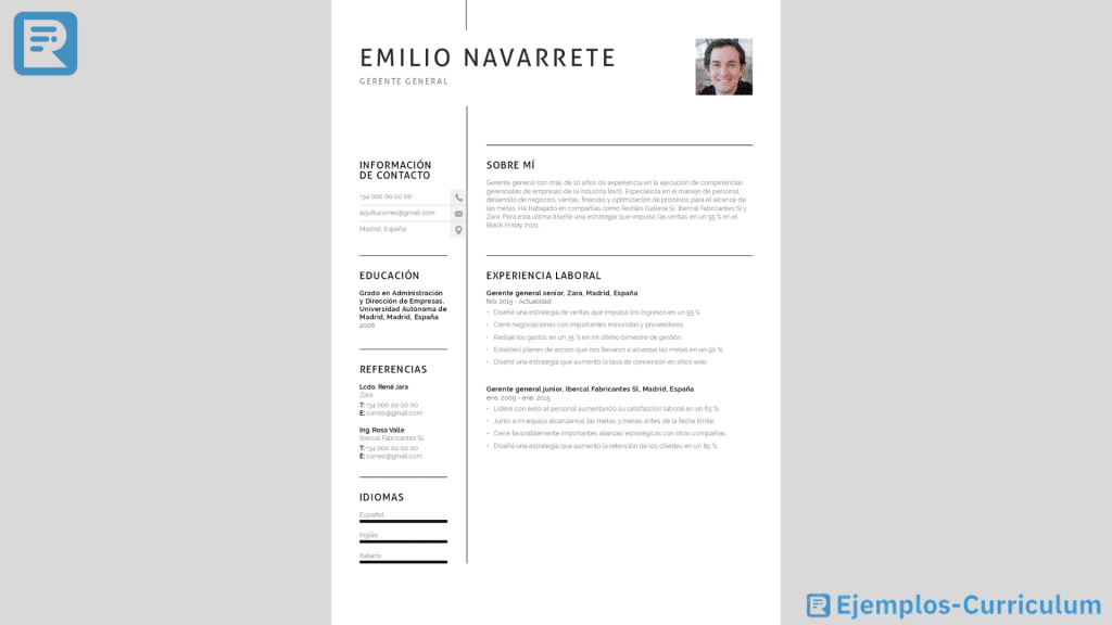 Currículum clásico: un modelo tradicional y elegante (+plantillas)